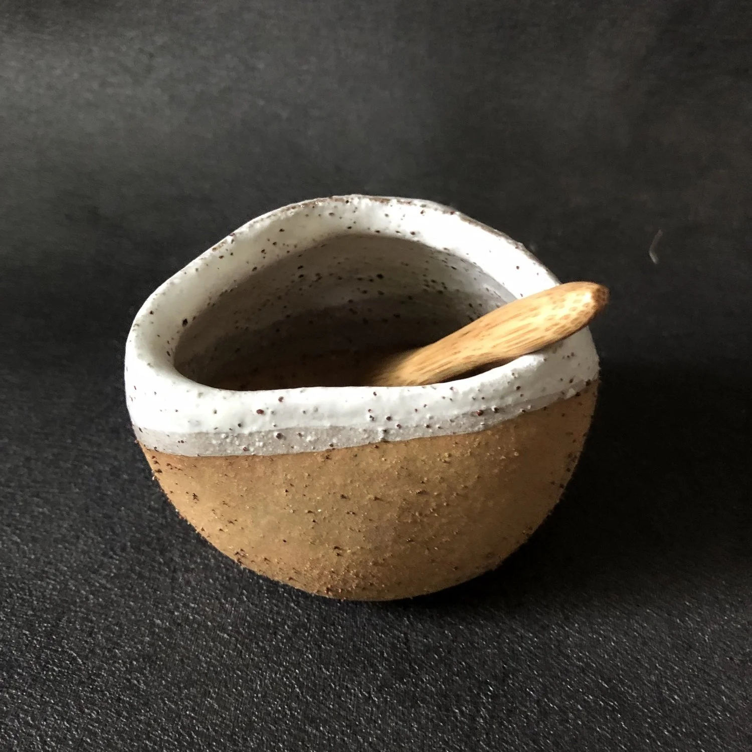 small . salt pigs — burnt sand pottery