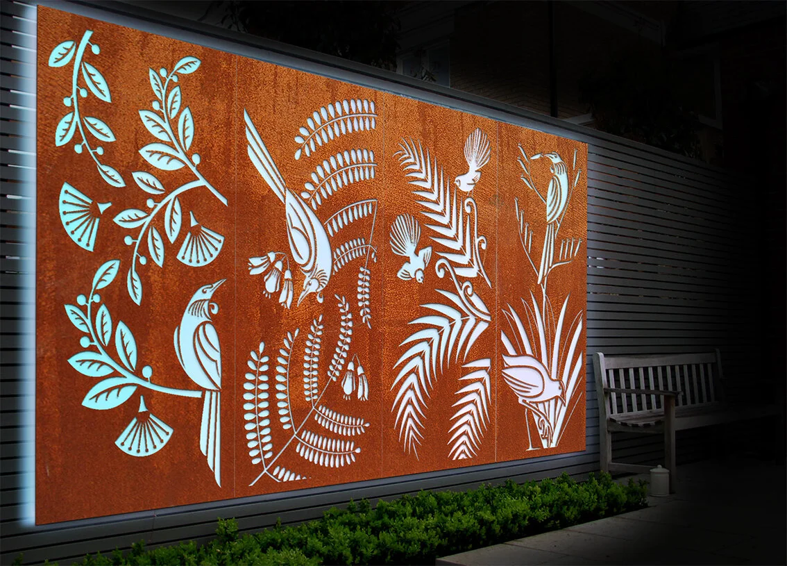 Designer Art Screens - Outdoor Garden Art Aluminum Screen Panels ...