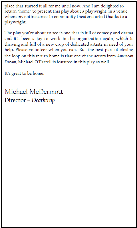 Deathtrap — Albany Civic Theater