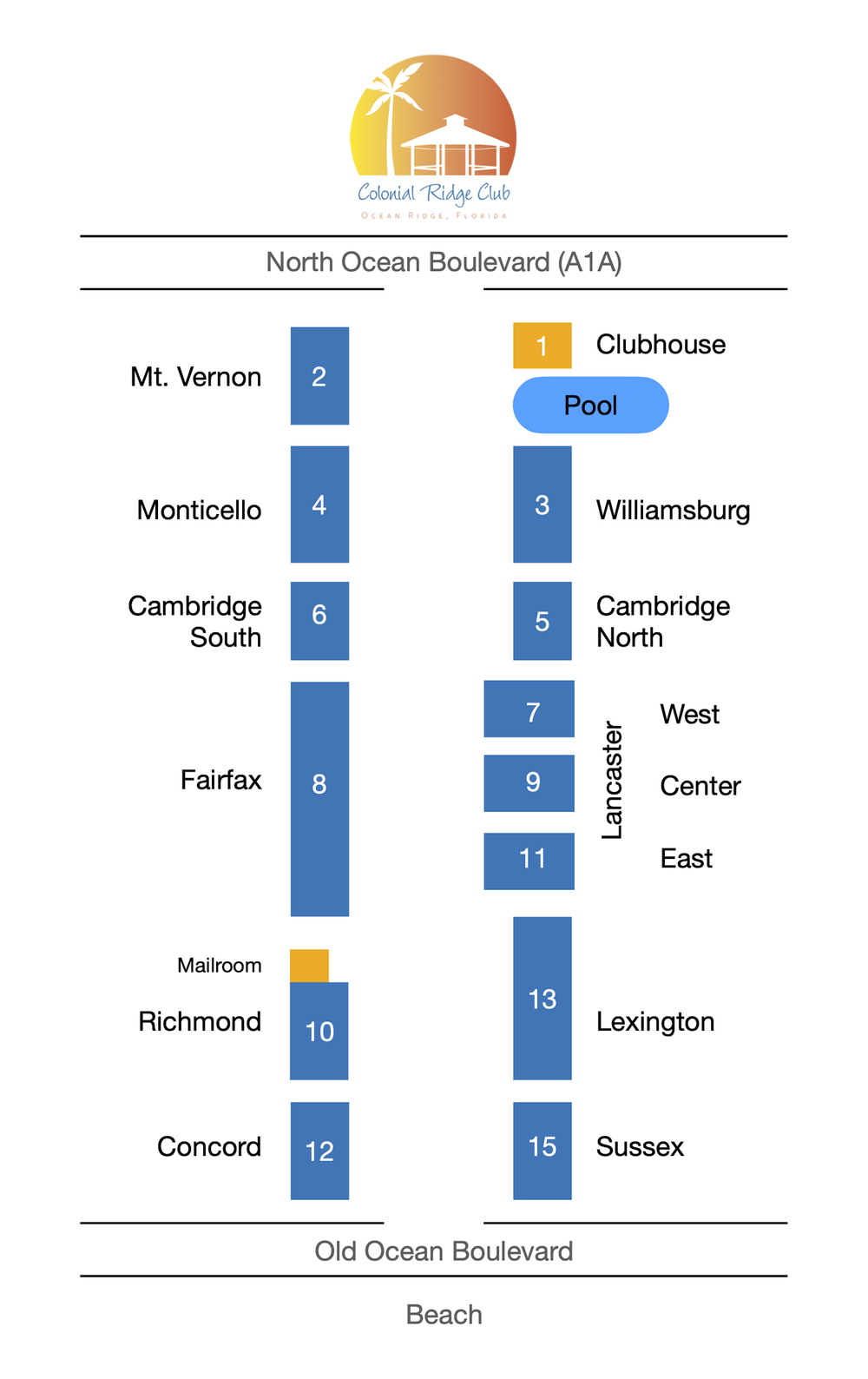 Community Map — Colonial Ridge Club | Ocean Ridge, Florida