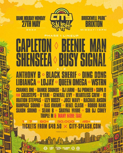 Reggae, Dancehall & Afrobeats Festival | City Splash