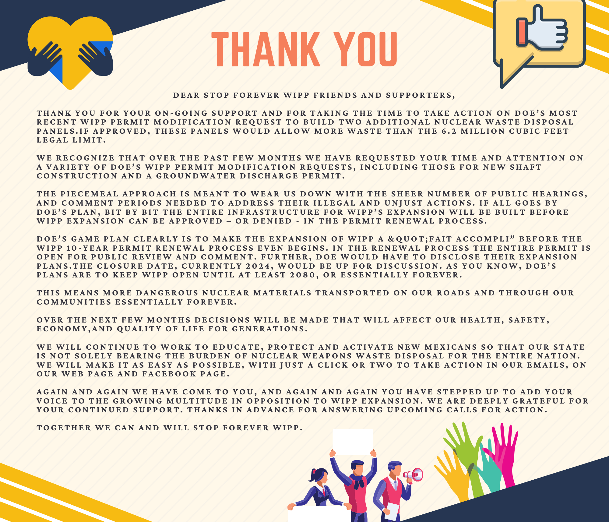 General 2 — Stop Forever WIPP