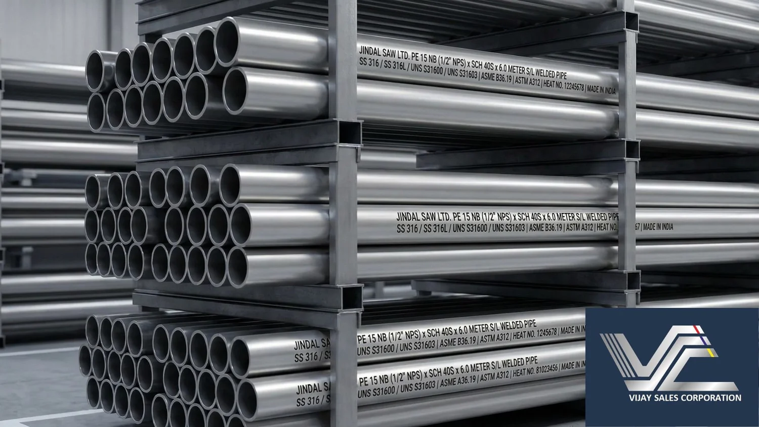 Jindal SS 316 Pipes Price List 2026 — ERW - Vijay Sales Corporation
