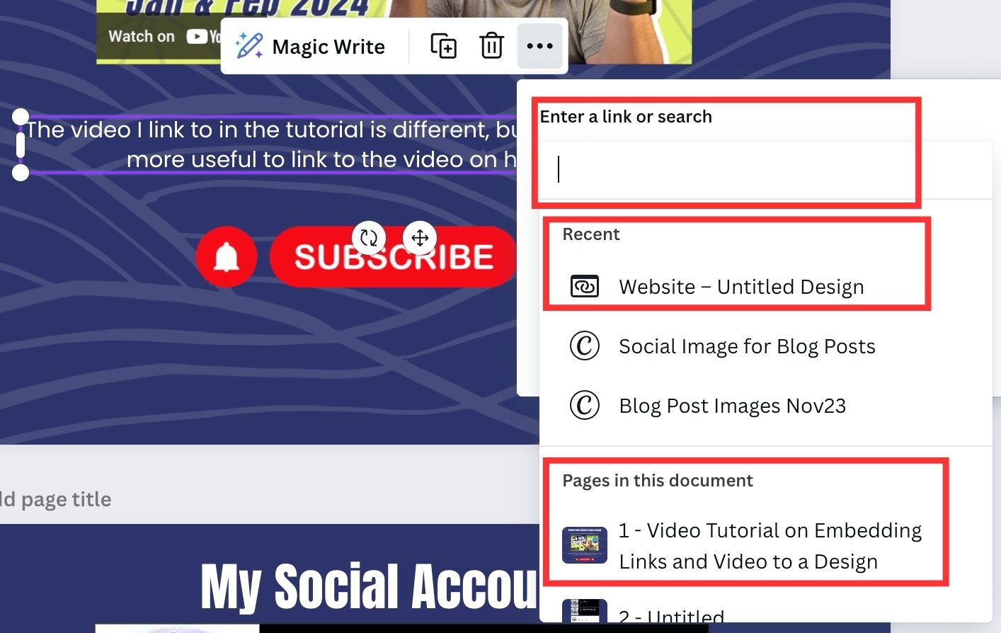 Create a Clickable Embed Link to a YouTube Video Using Canva — Better ...