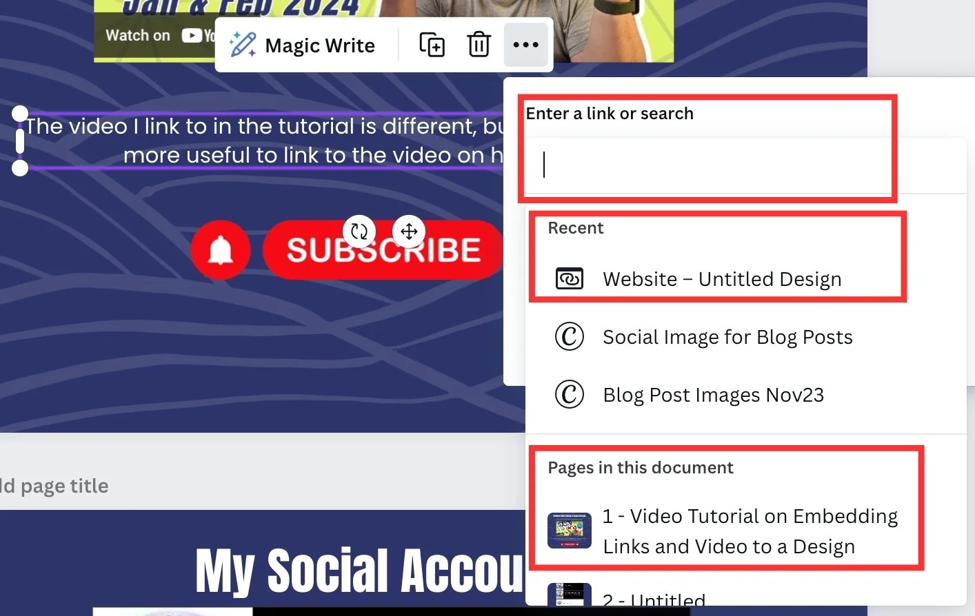 Create a Clickable Embed Link to a YouTube Video Using Canva — Better Content Creators | Adobe ...