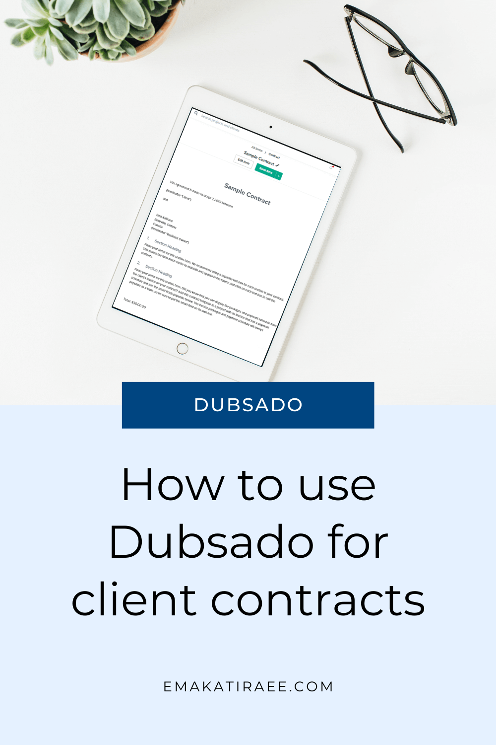 How to Use Dubsado For Client Contracts