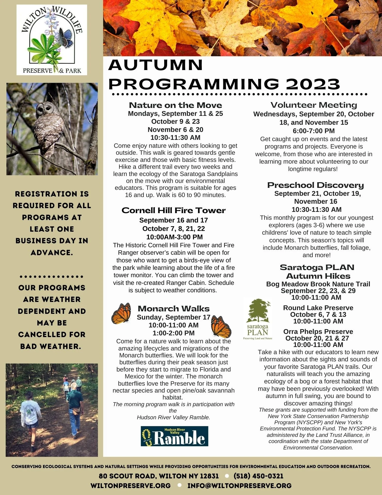 Calendar of Public Events