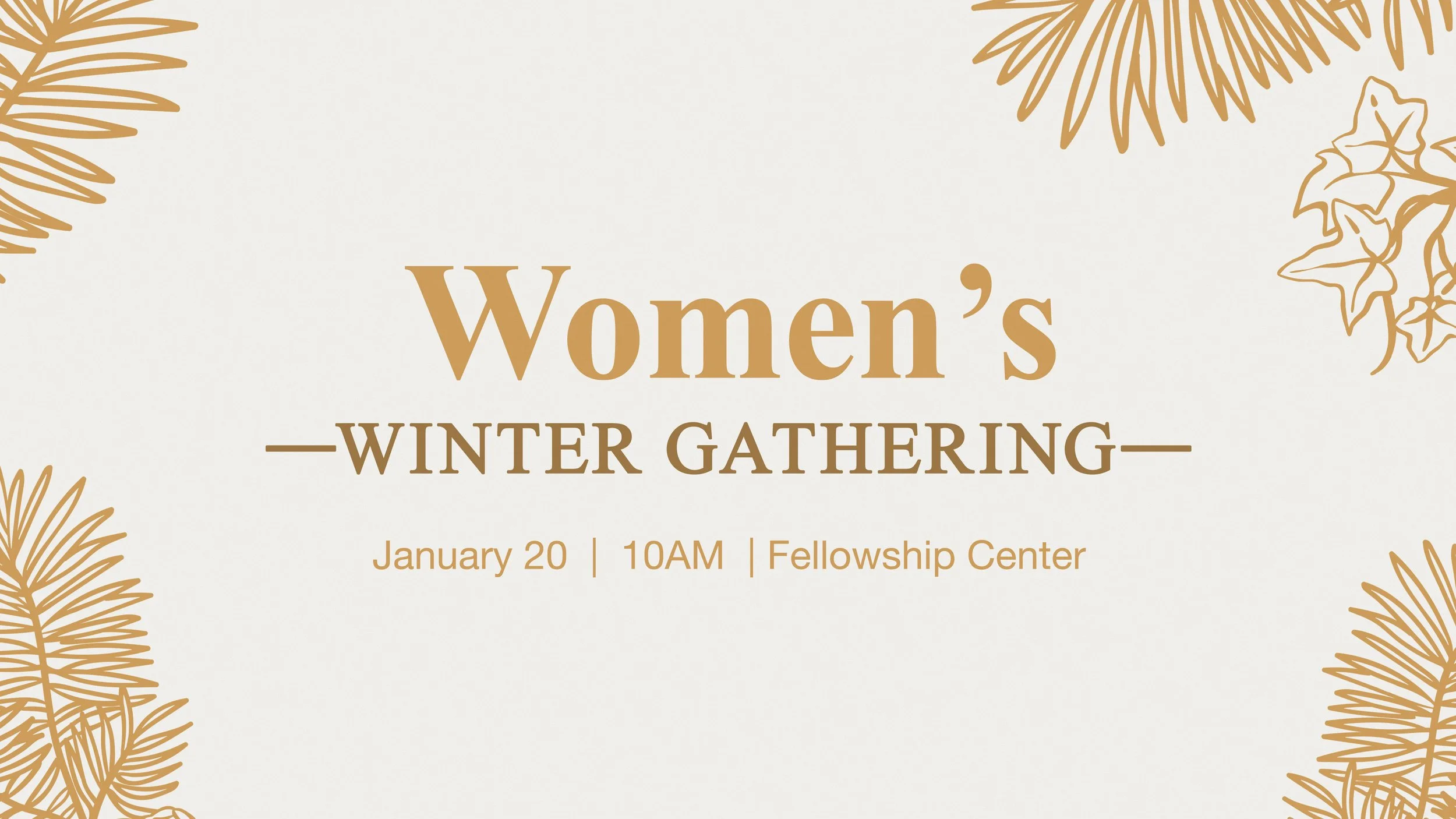 Women's Winter Gathering — Woodlawn Baptist Church