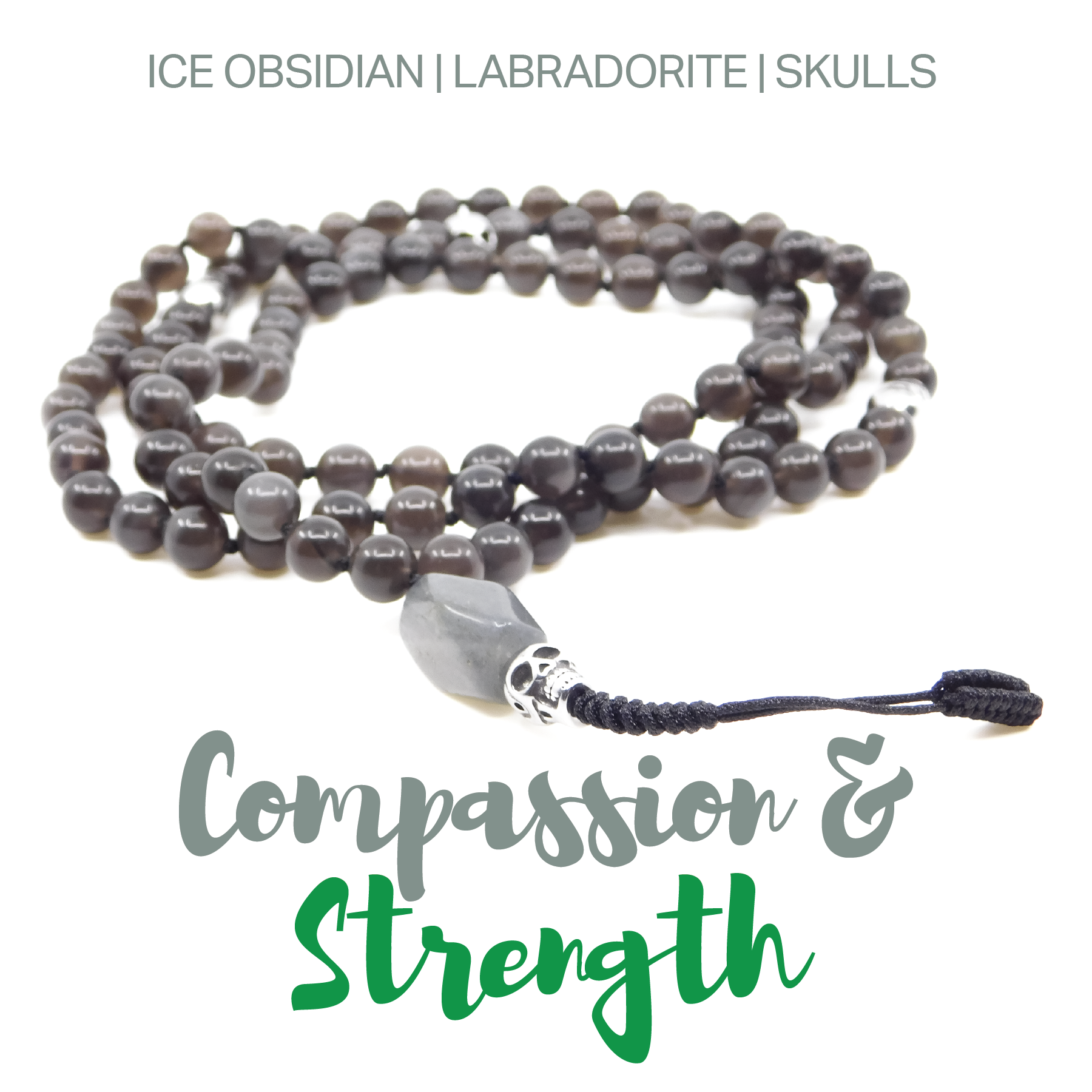Compassion and Strength Mala