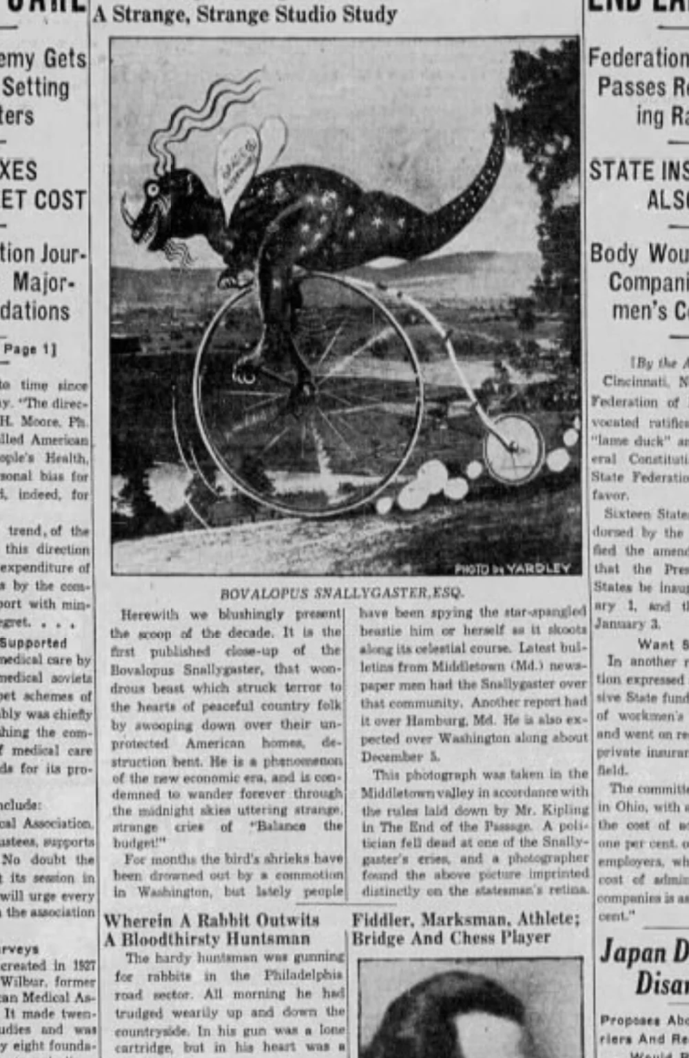 The Snallygaster in the News — The American Snallygaster Museum