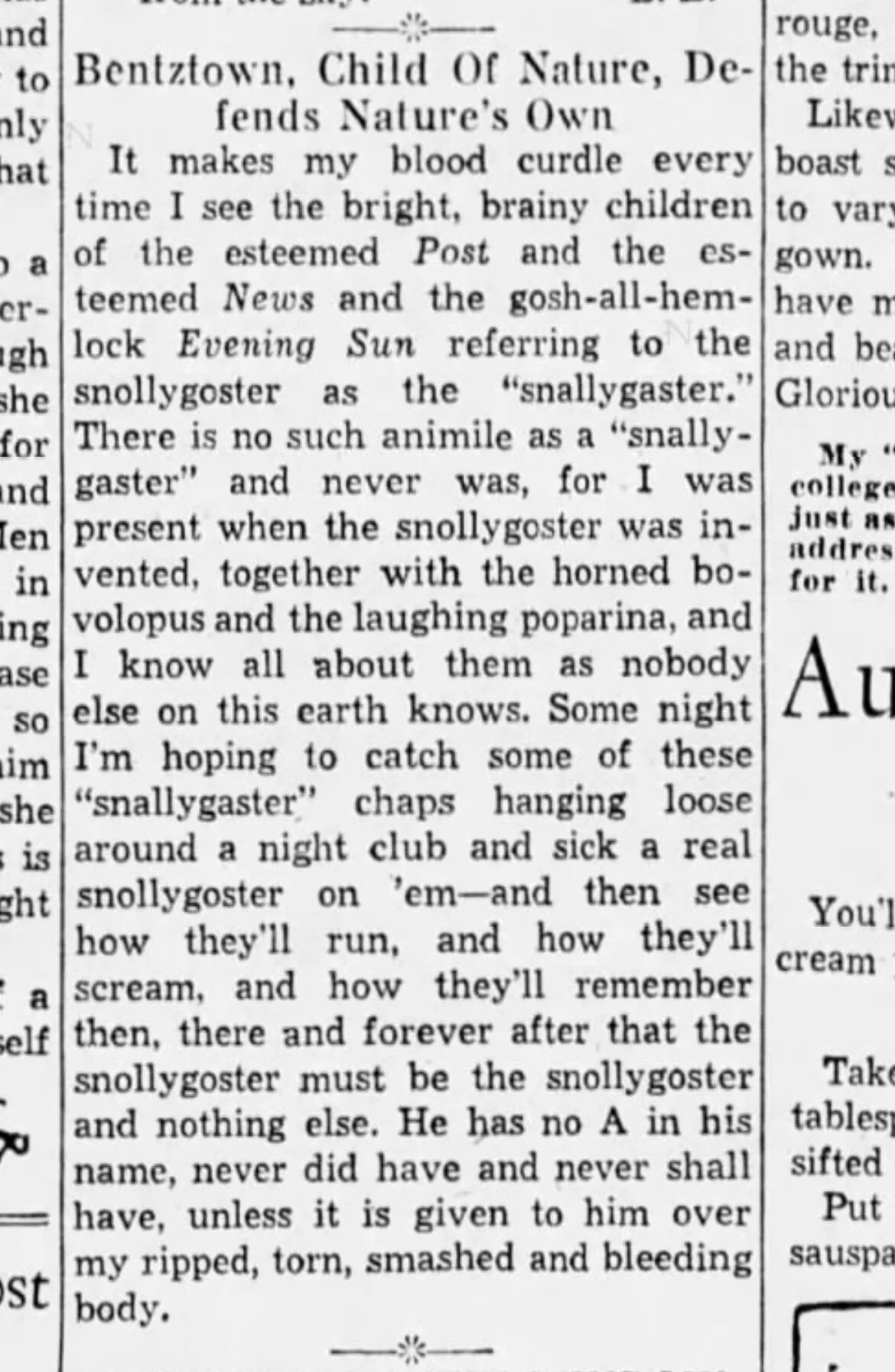 The Snallygaster in the News — The American Snallygaster Museum