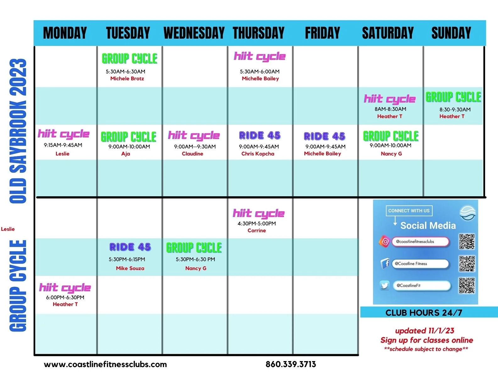 Group Cycle — Coastline Fitness Clinton & Old Saybrook