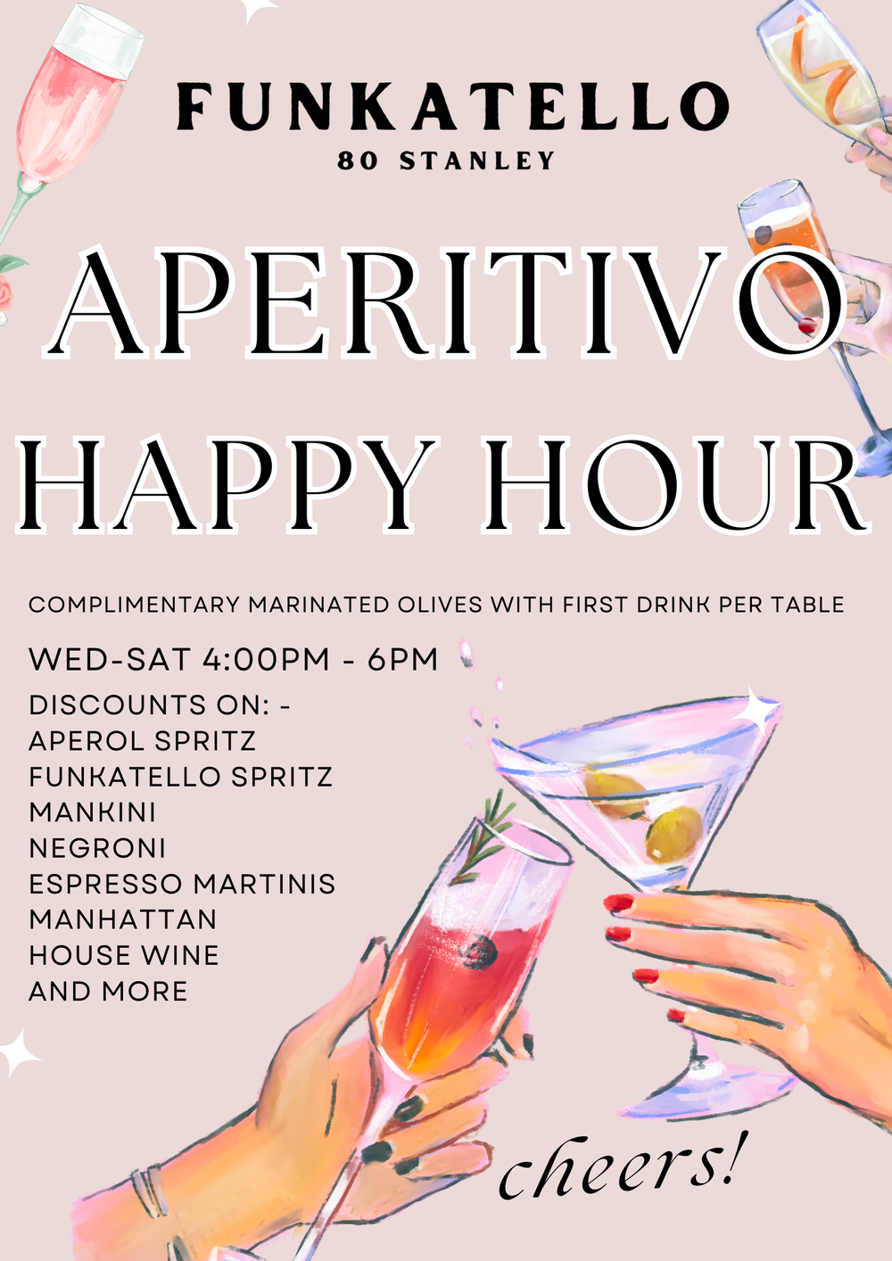 Aperitivo Happy Hour — FUNKATELLO - Italian Restaurant - Italian Restaurant