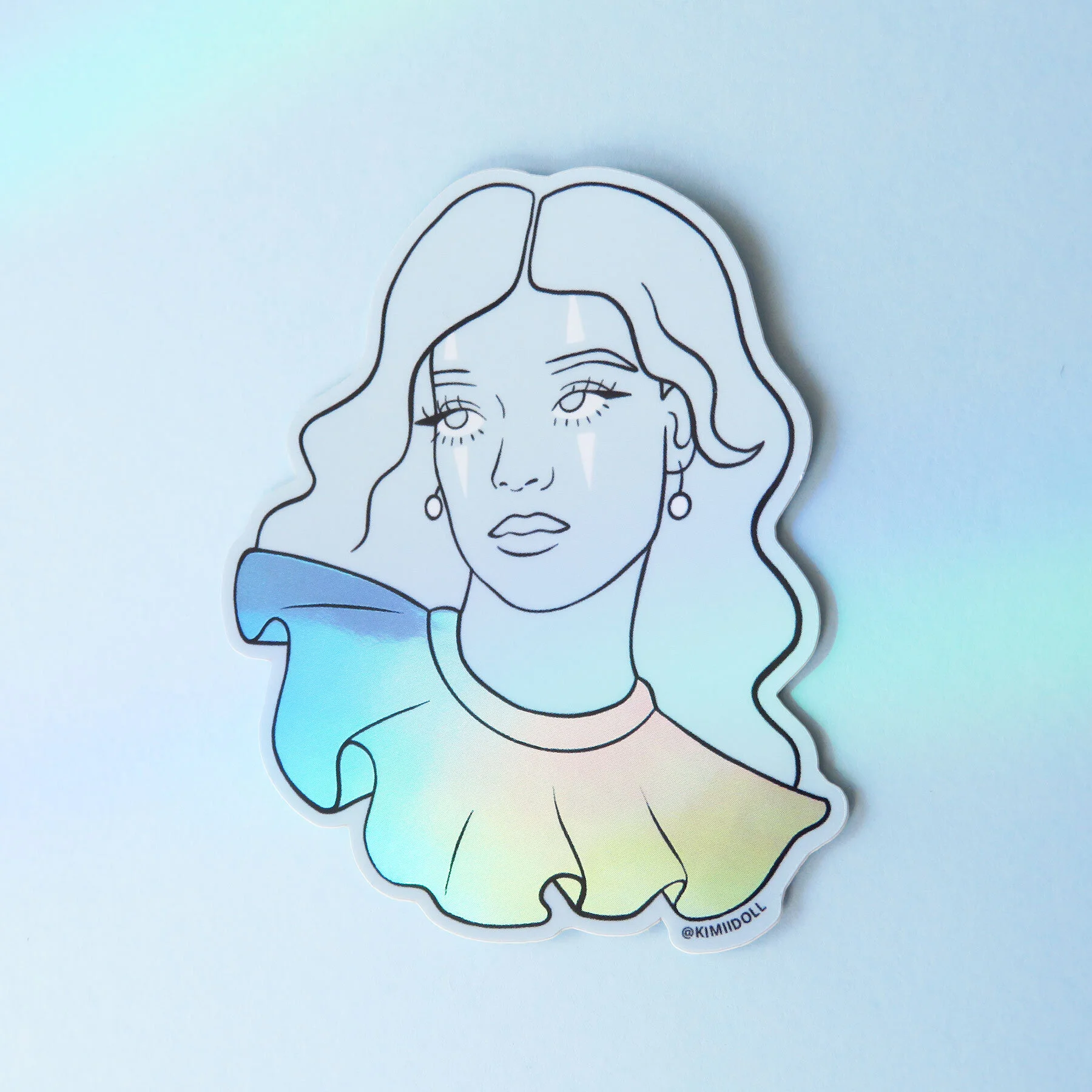 Sad Clown Girl Sticker Paper & Party Supplies Stickers, Labels & Tags ...