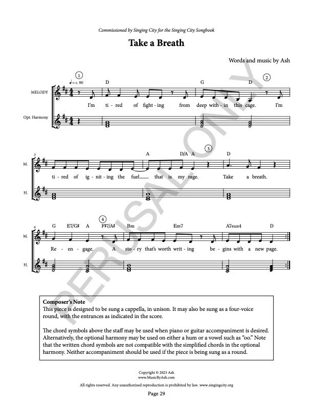 Take a Breath — Music by Ash