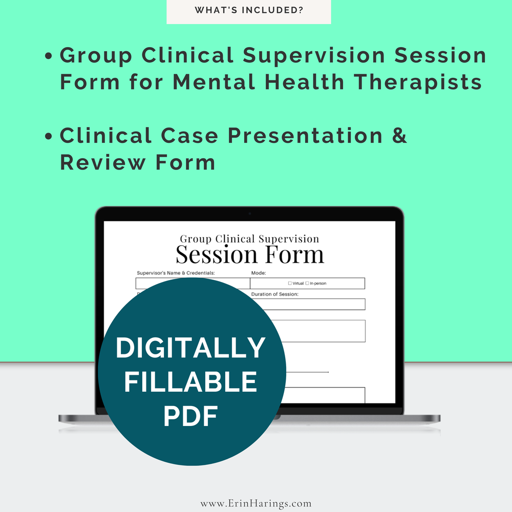 Clinical Supervision Template Bundle — Erin Harings Connecticut ...