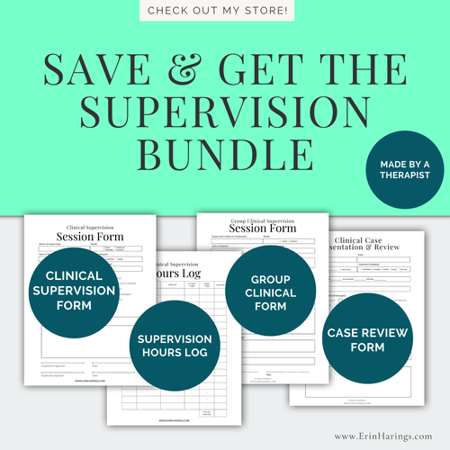Clinical Supervision Template Bundle — Erin Harings Connecticut ...
