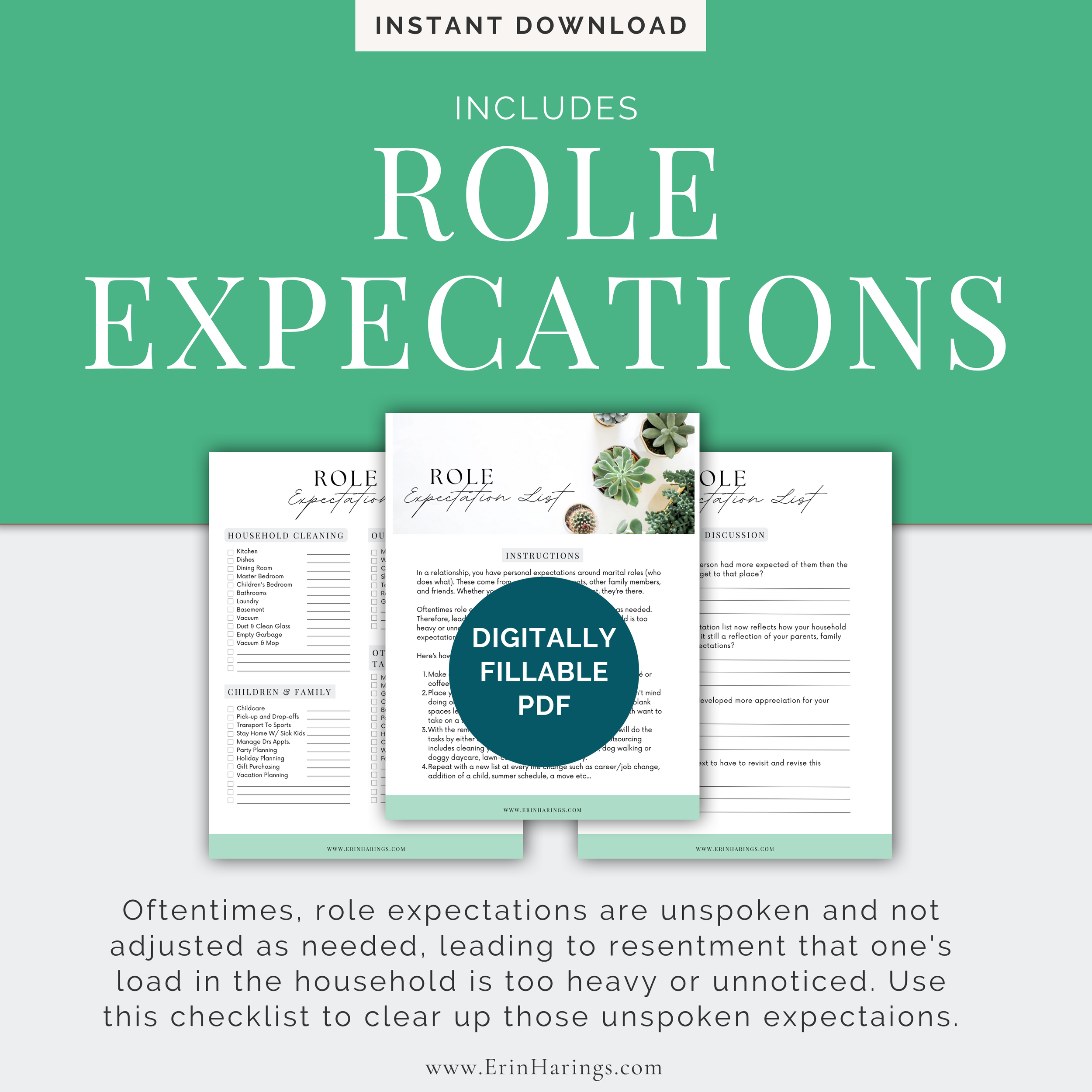 Role Expectation List — Erin Harings Connecticut Counselor and Mental ...