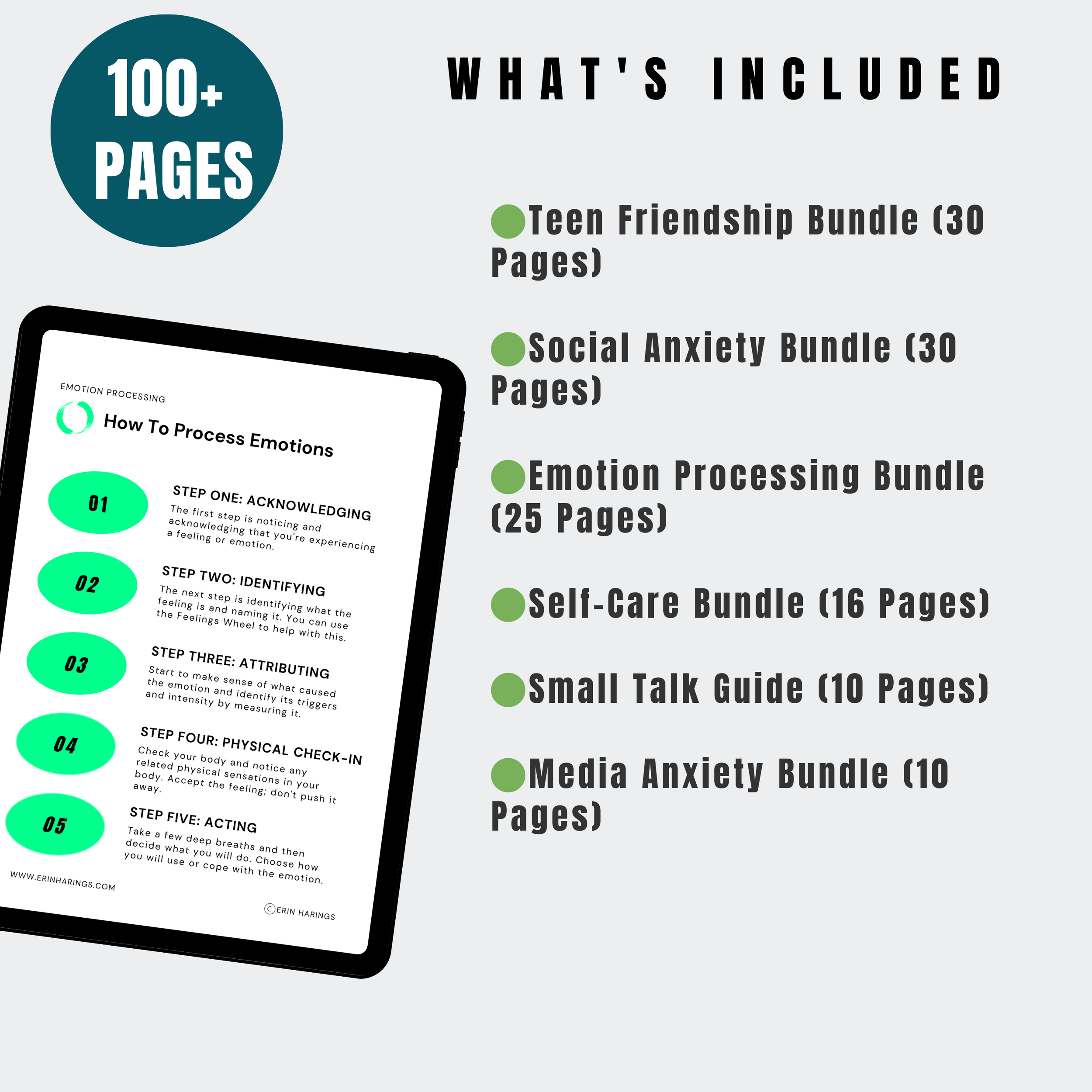 Emotion Processing Worksheets — Erin Harings Connecticut Counselor and ...