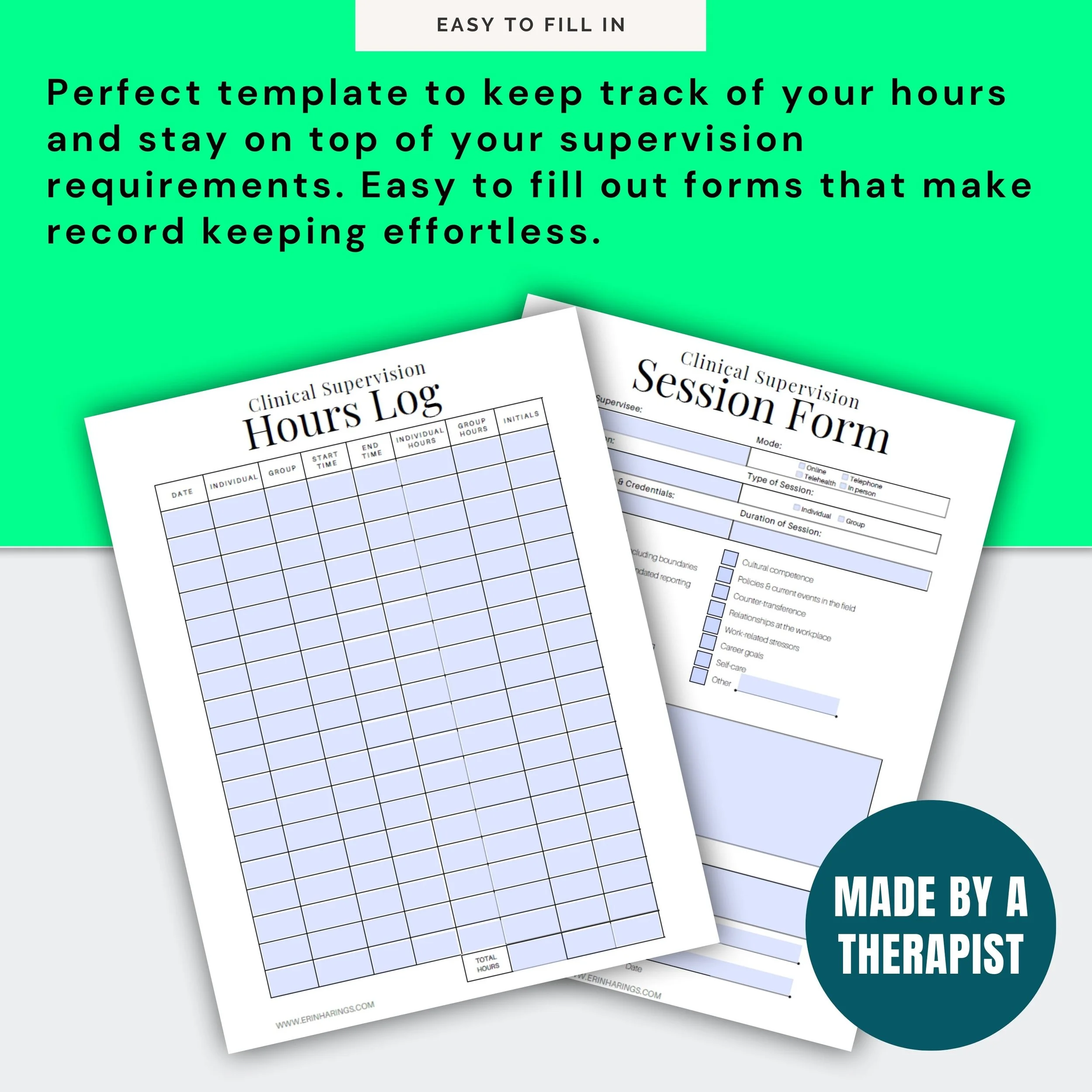 Clinical Hour Tracker for Licensure — Erin Harings Connecticut ...