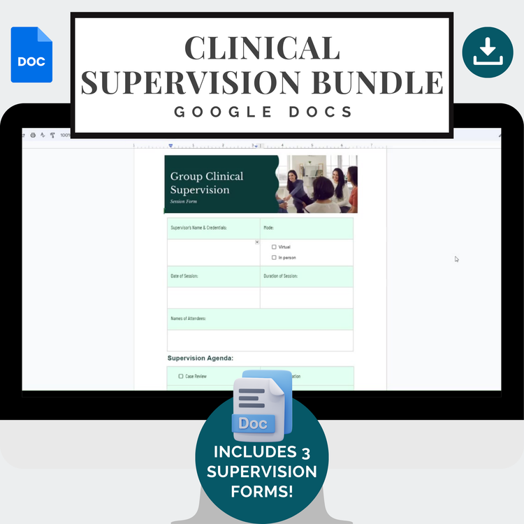 Clinical Supervision Template Bundle — Erin Harings Connecticut ...