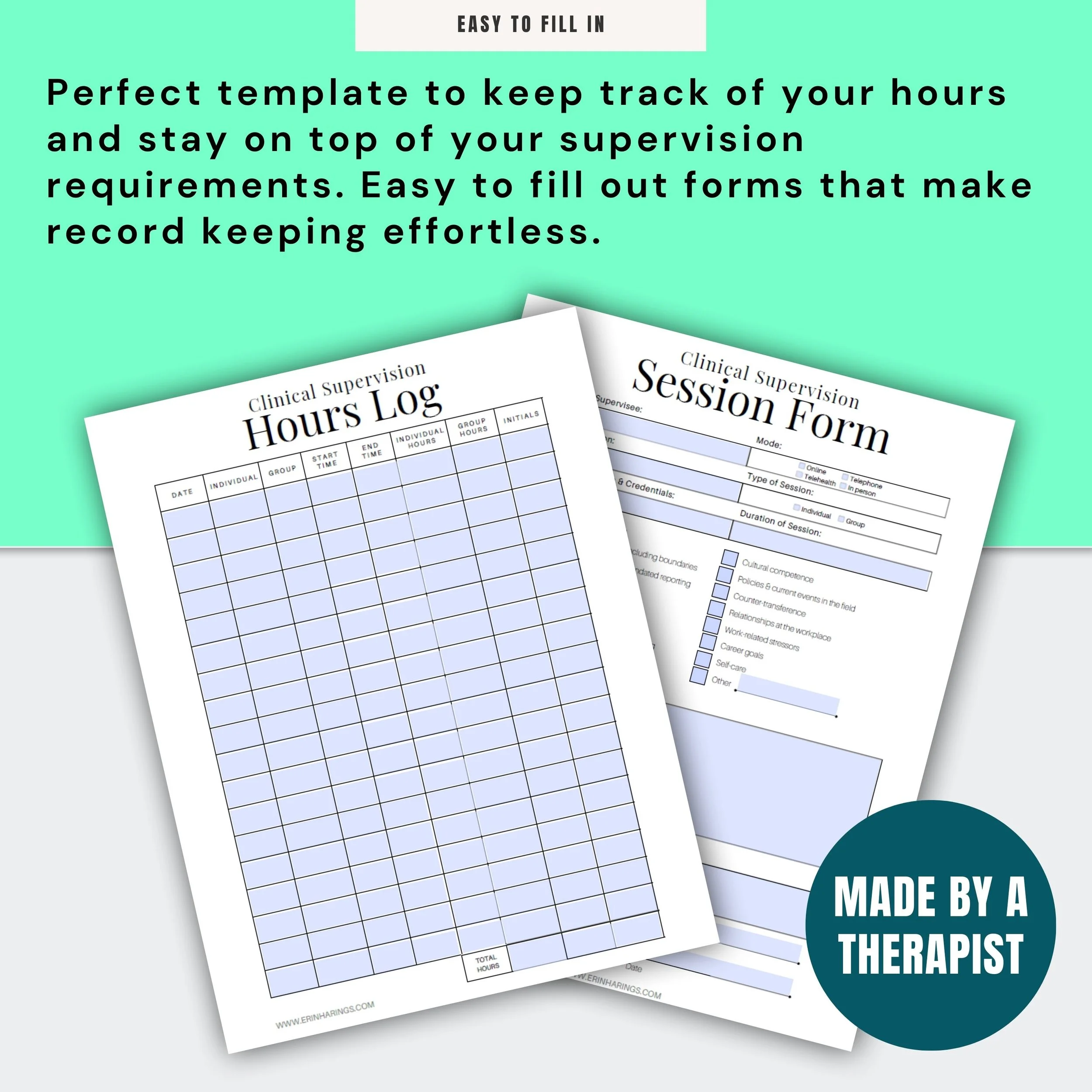 Case Presentation & Group Clinical Supervision Templates — Erin Harings ...