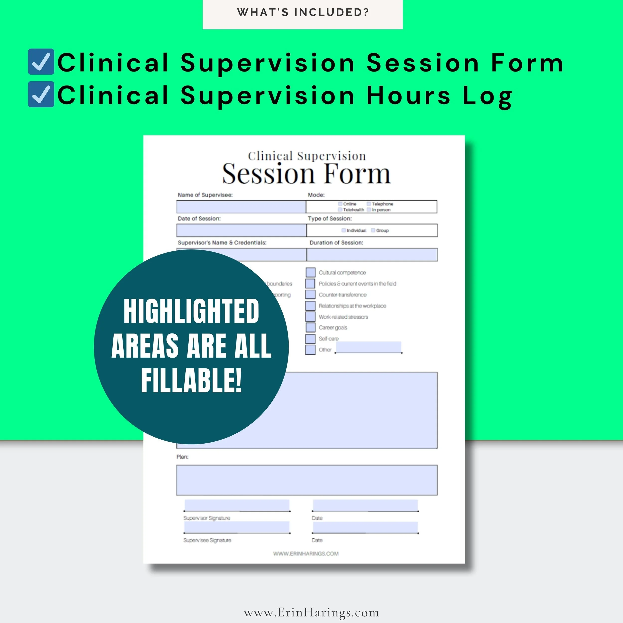 Case Presentation & Group Clinical Supervision Templates — Erin Harings ...