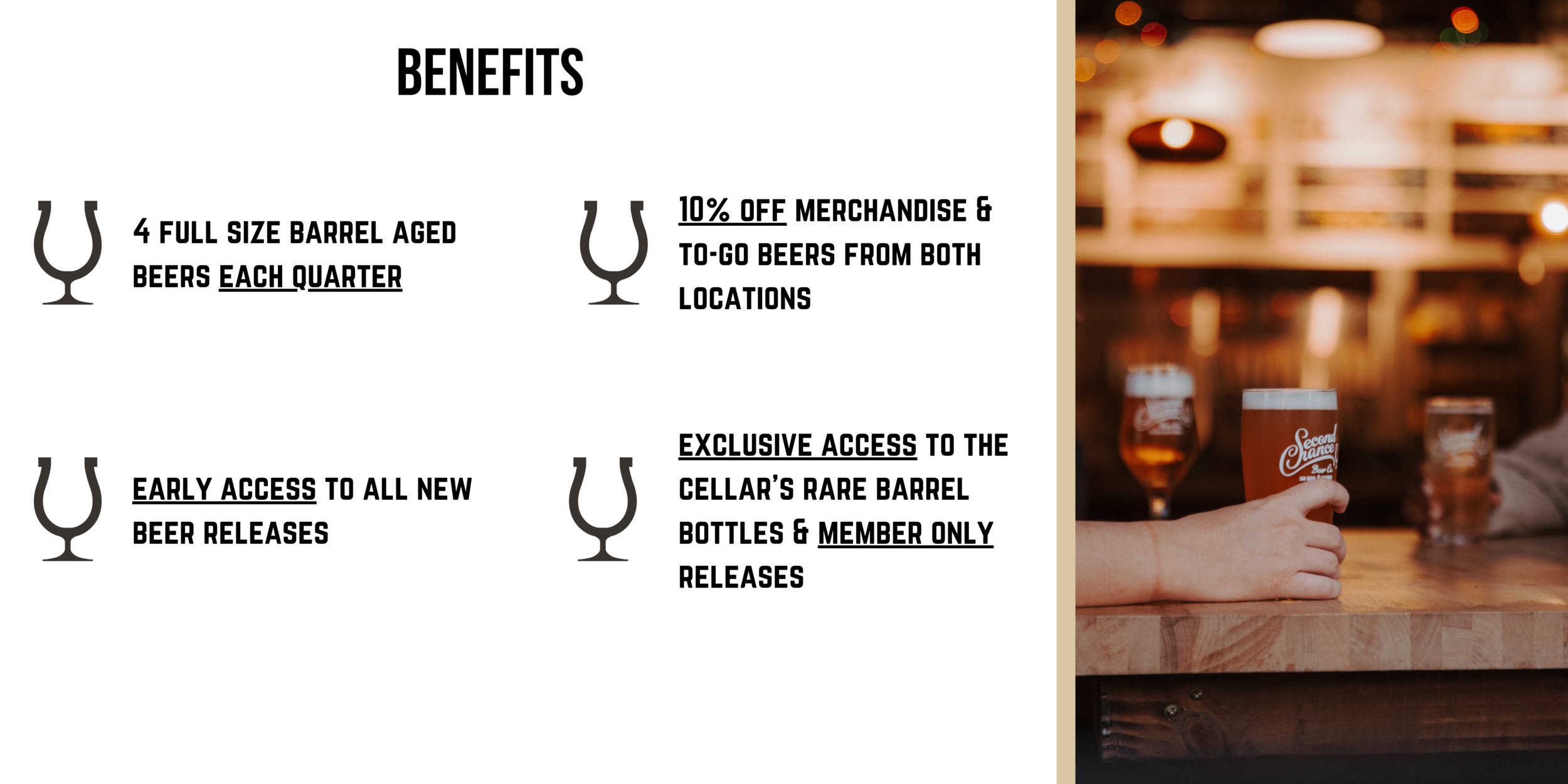 BEER MEMBERSHIP — Second Chance Beer Co