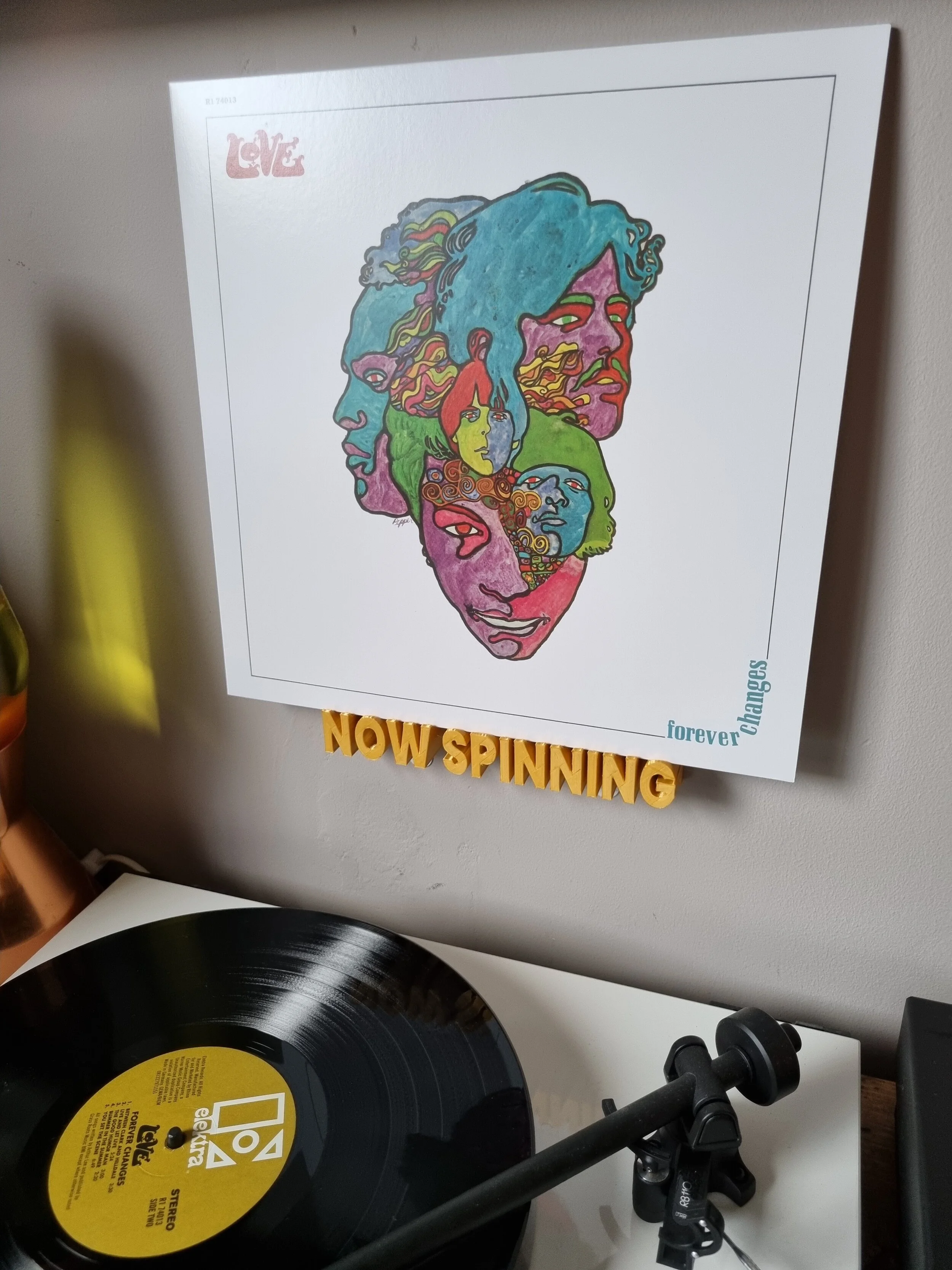 Large Now Spinning Wall Mounted Vinyl Record Display Shelf — No Time ...