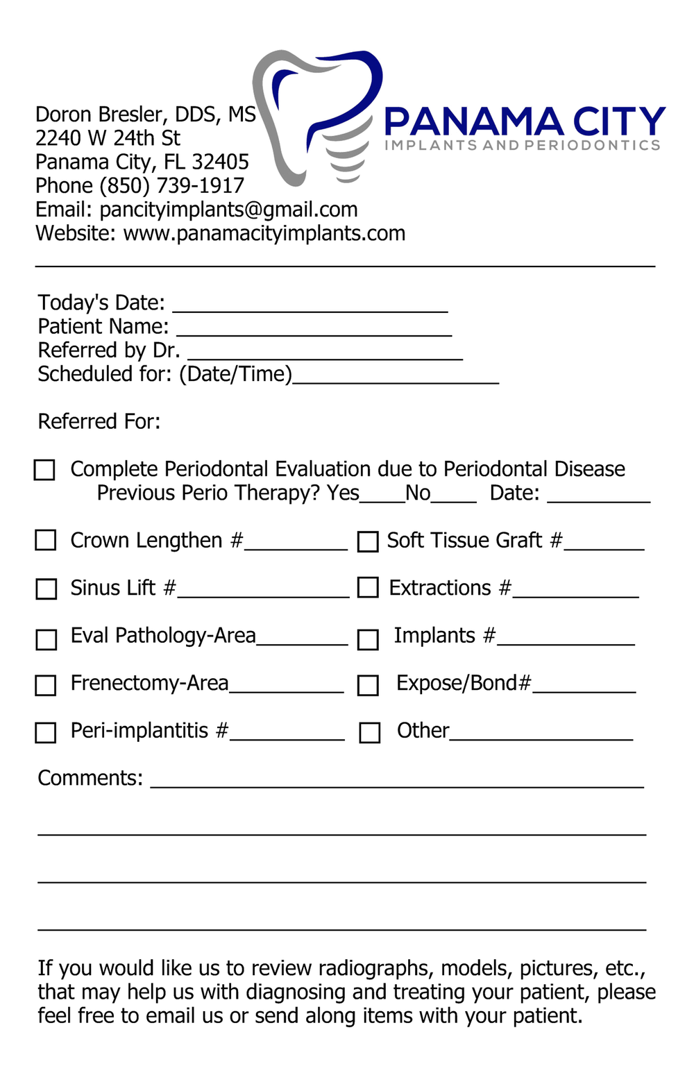 Referring Doctors | Partner for Quality Dental Care — Panama City ...