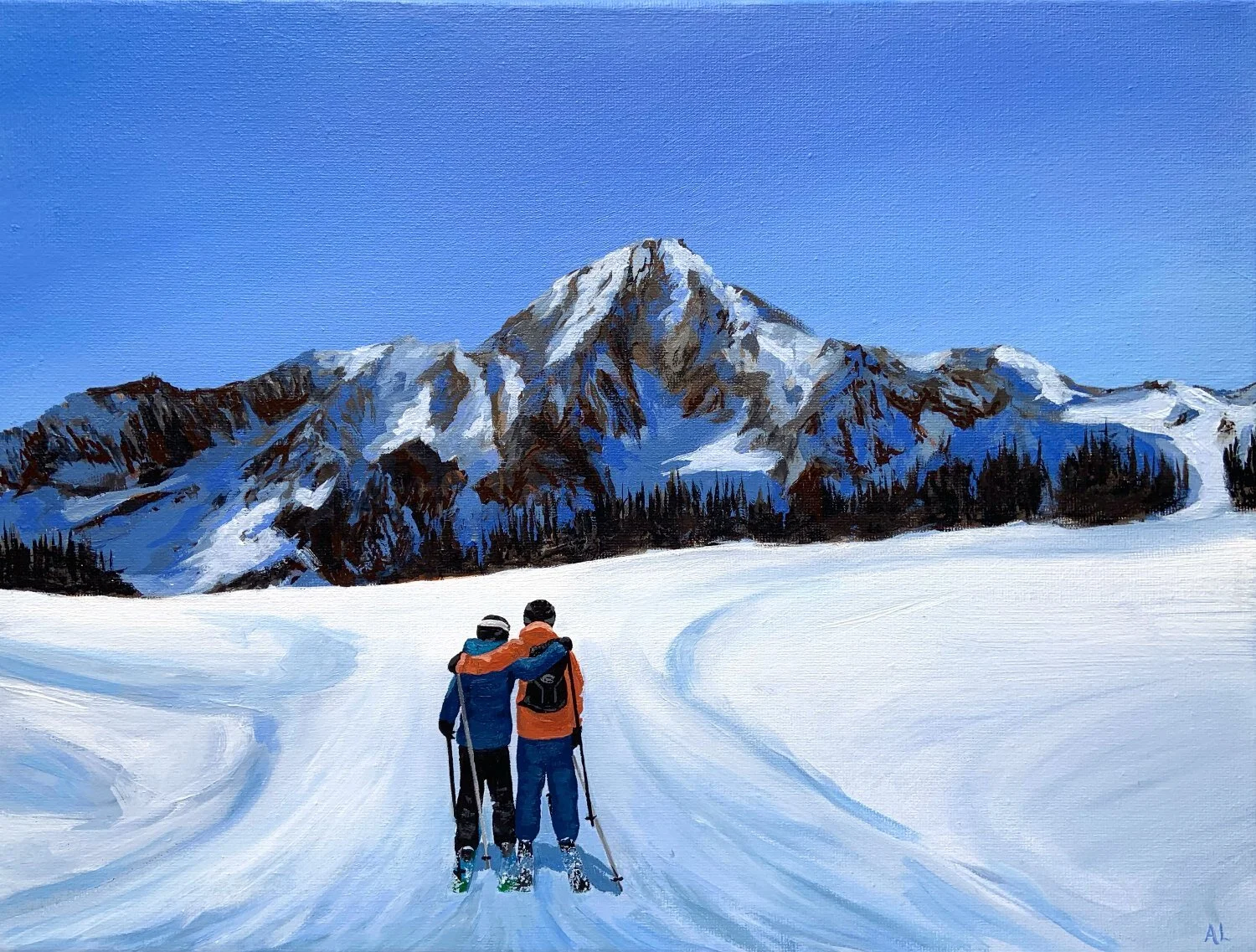 Contemporary mountain paintings and alpine art by Alice Luetchford