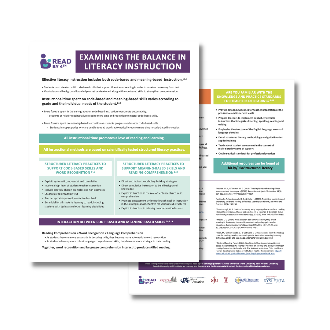 Early Literacy Resources for Educators — Read by 4th