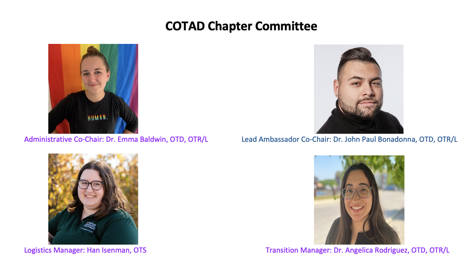COTAD Chapters — COTAD
