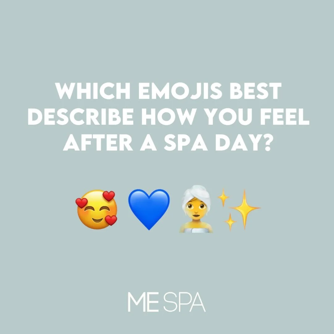 In the comments describe how you feel after a spa day with emojis ONLY ...