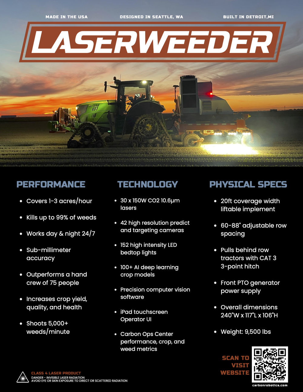 LaserWeeder Implement — Carbon Robotics