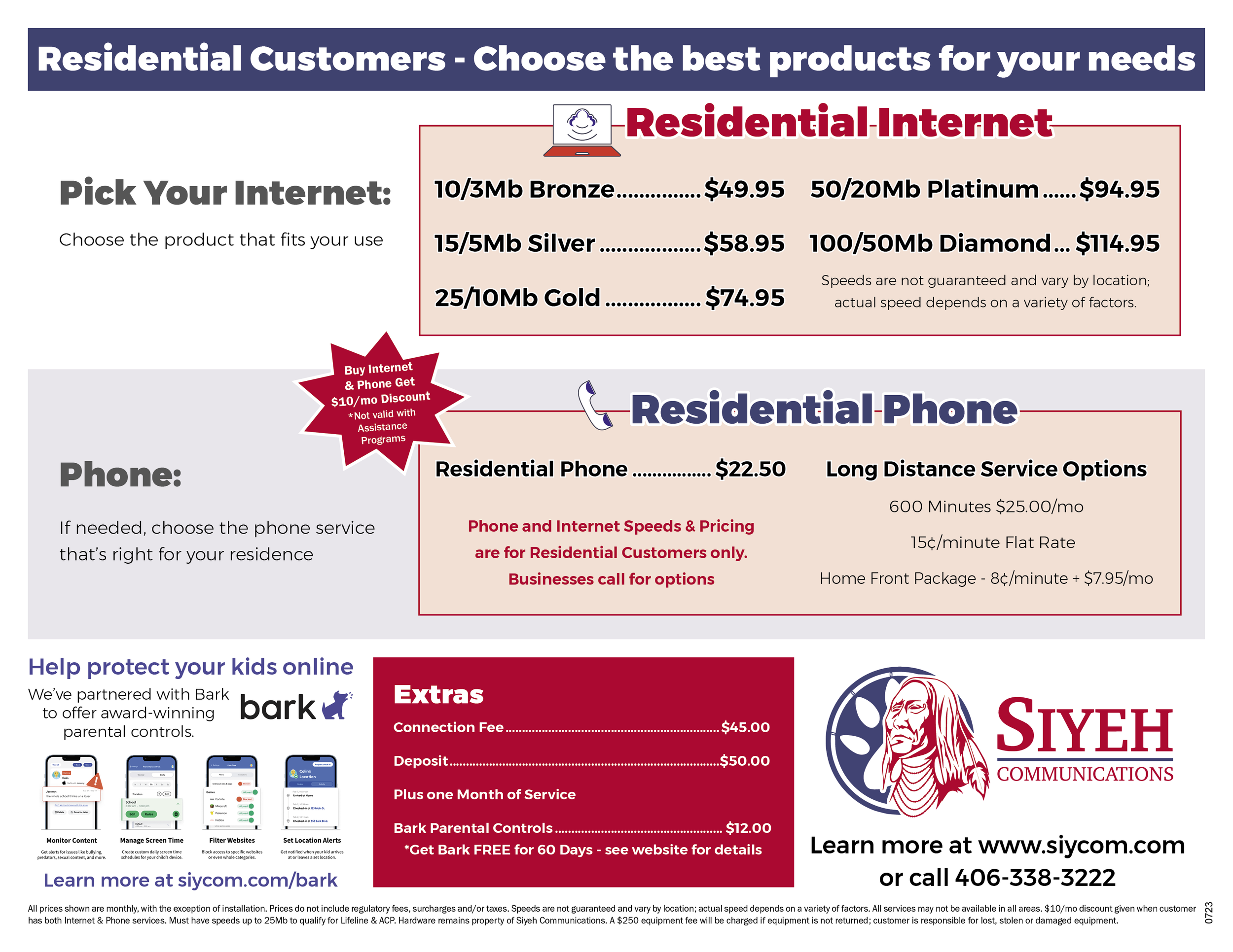 Pricing & Plans — Siyeh Communications