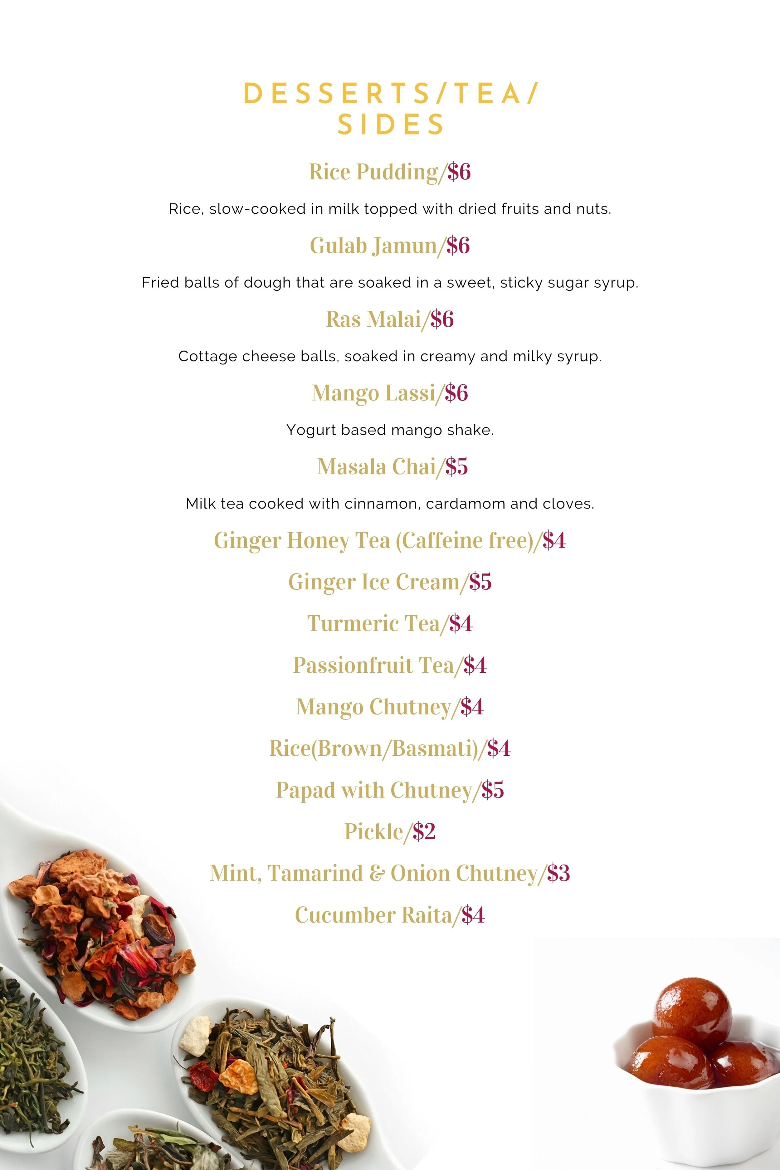 Menu — TAJ Rhode Island