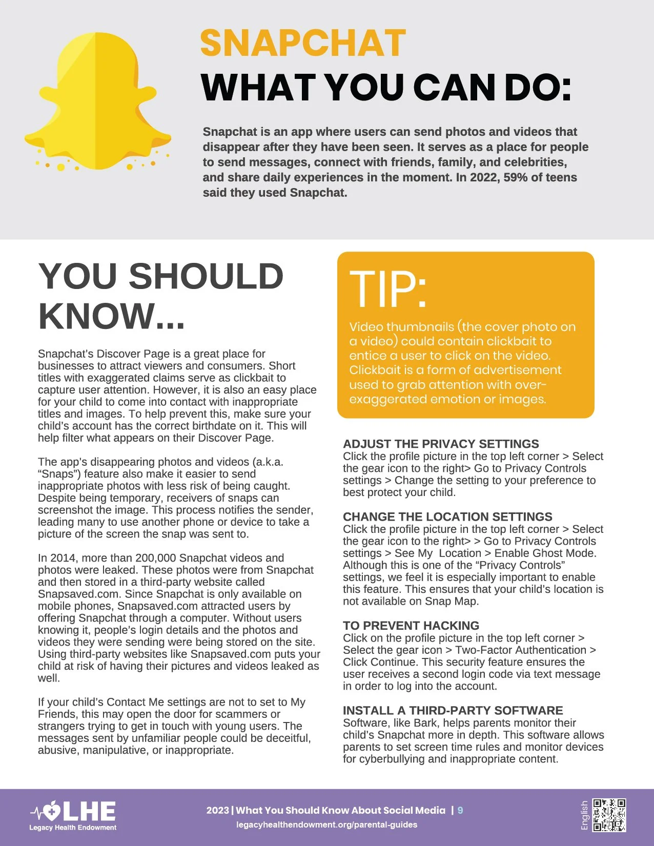 Parental Guides — Legacy Health Endowment