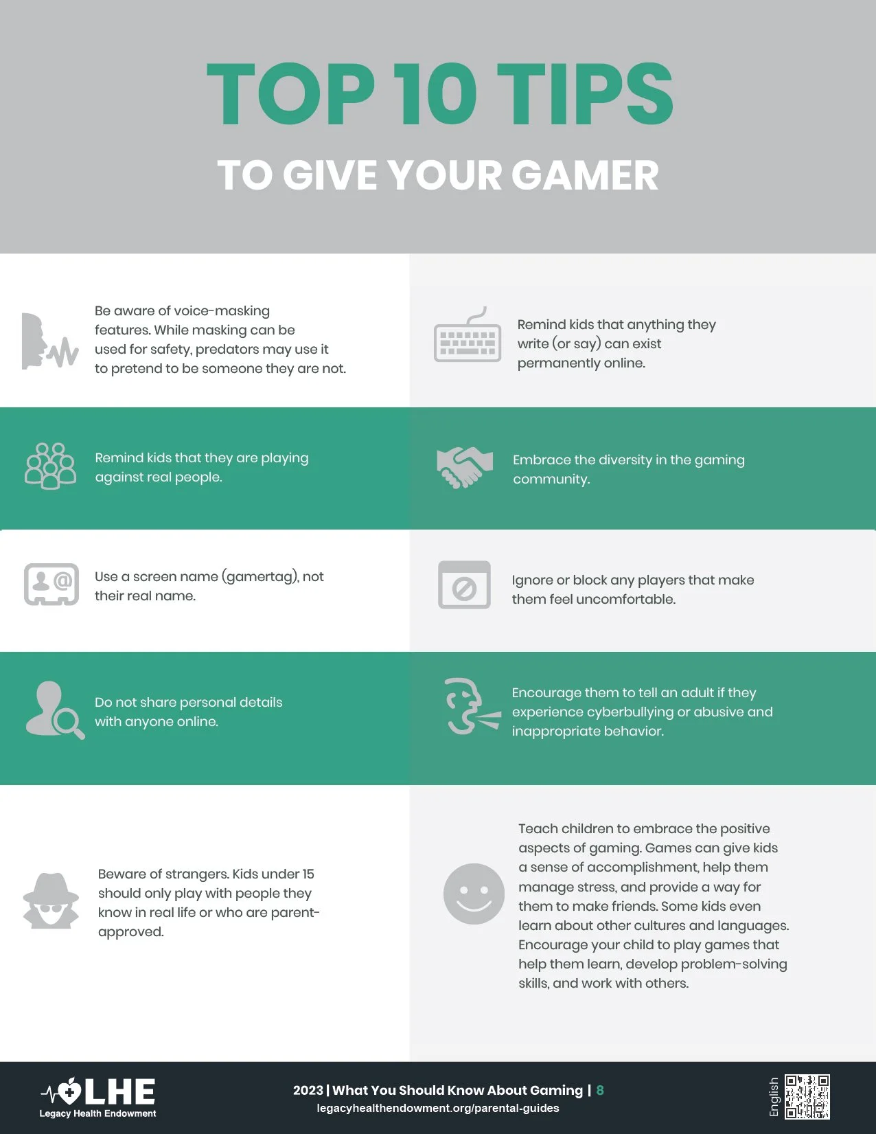 Parental Guides — Legacy Health Endowment