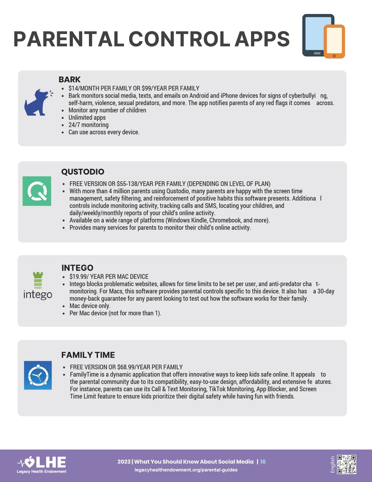 Parental Guides — Legacy Health Endowment