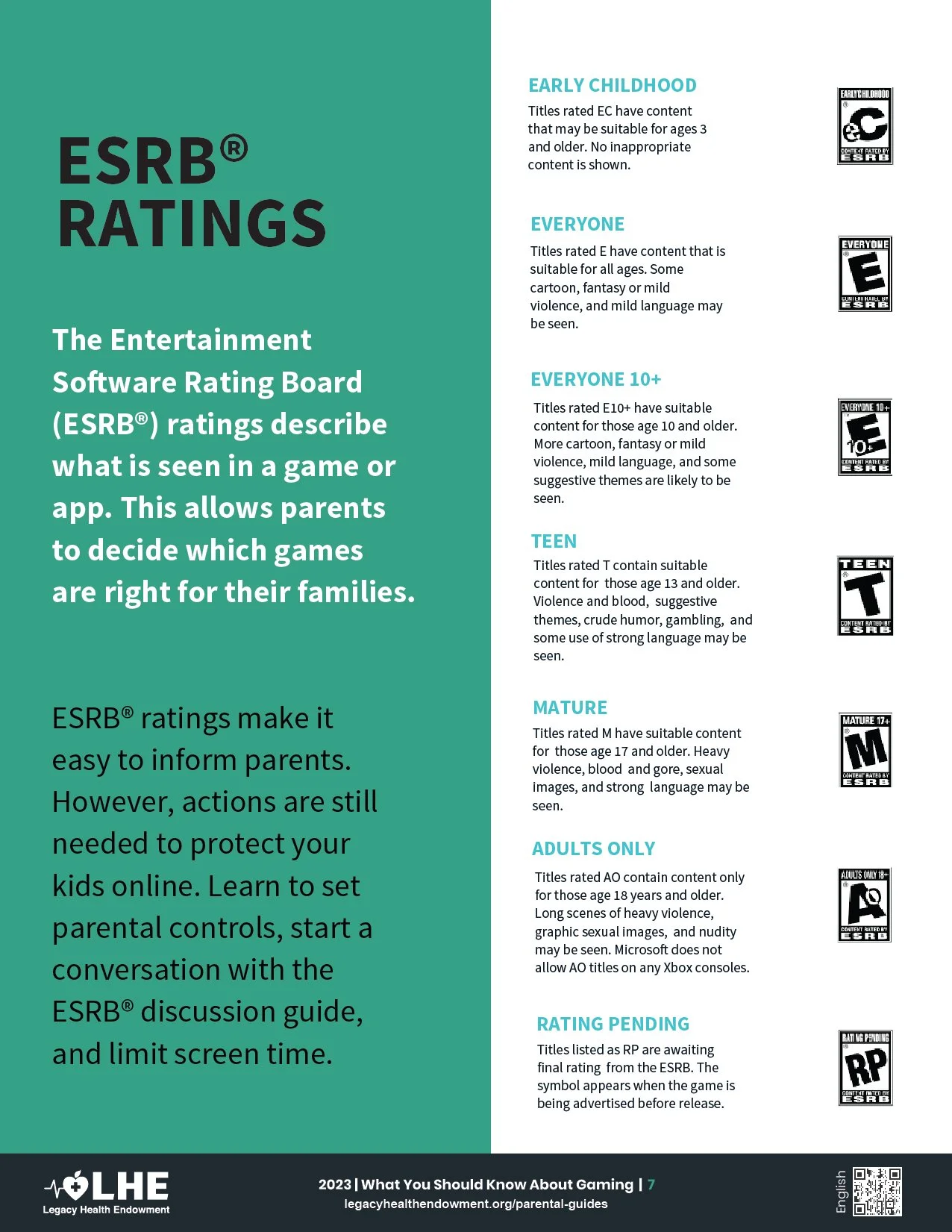 Parental Guides — Legacy Health Endowment