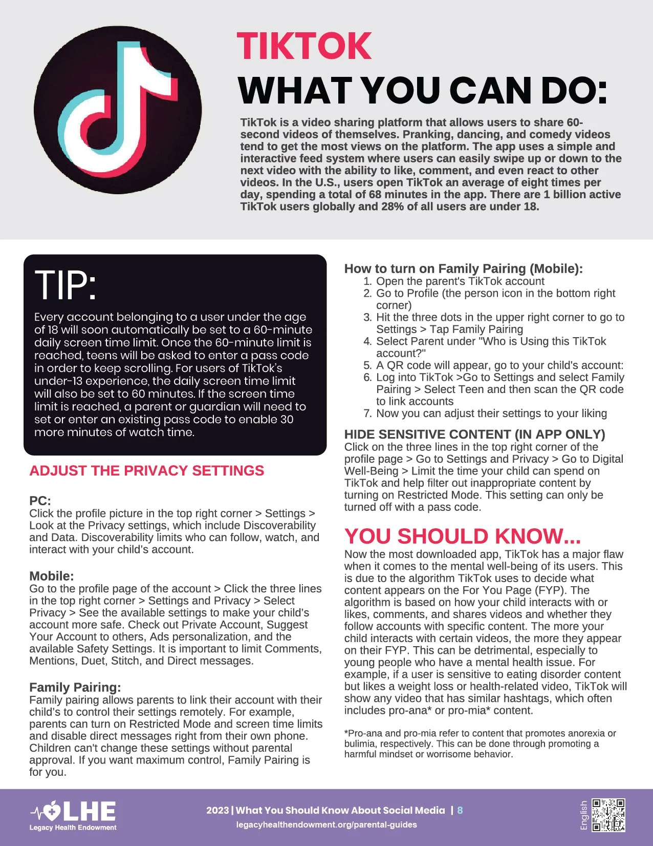 Parental Guides — Legacy Health Endowment