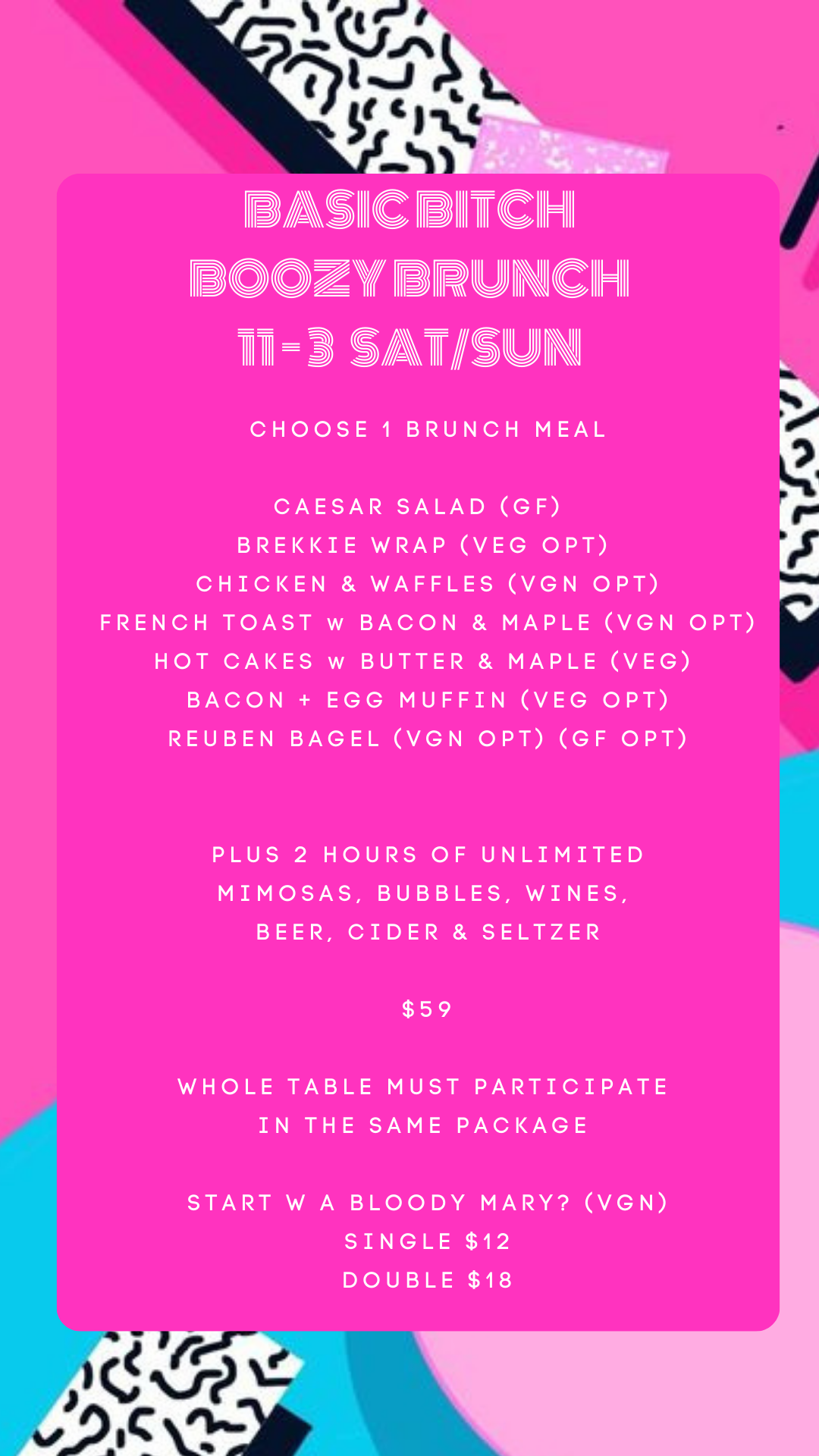 Boozy Brunch — Evies Bar & Diner