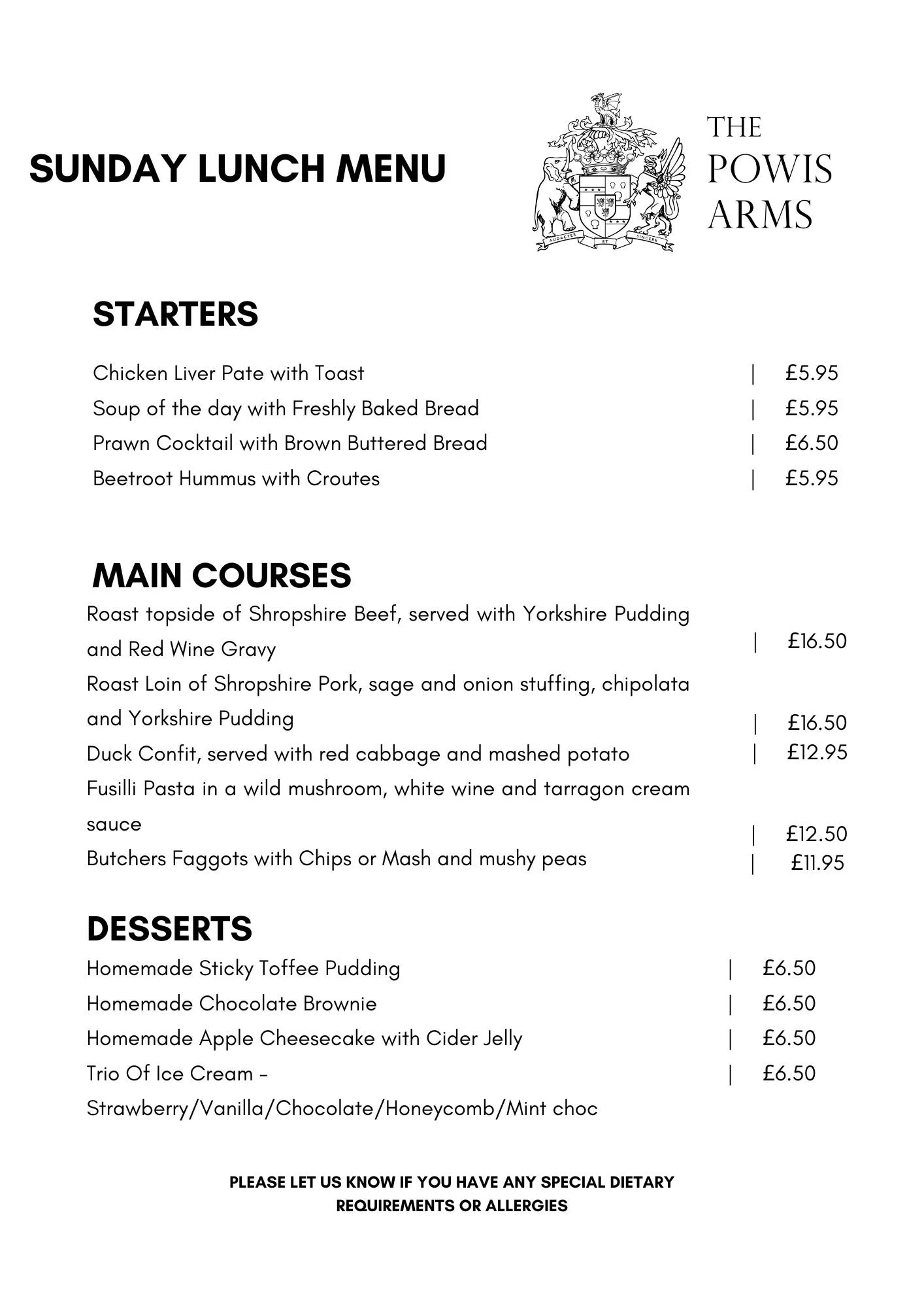 Eat — The Powis Arms