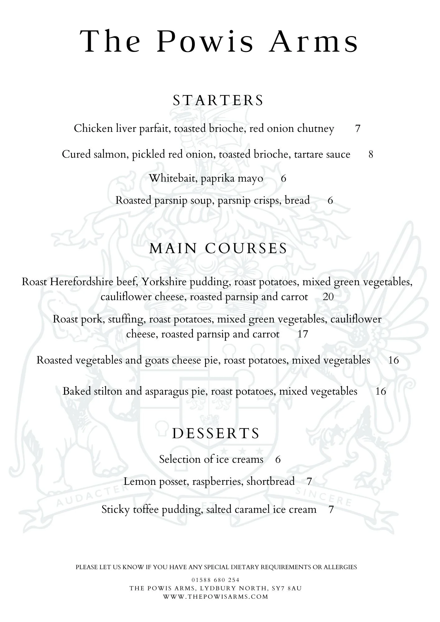 Eat — The Powis Arms