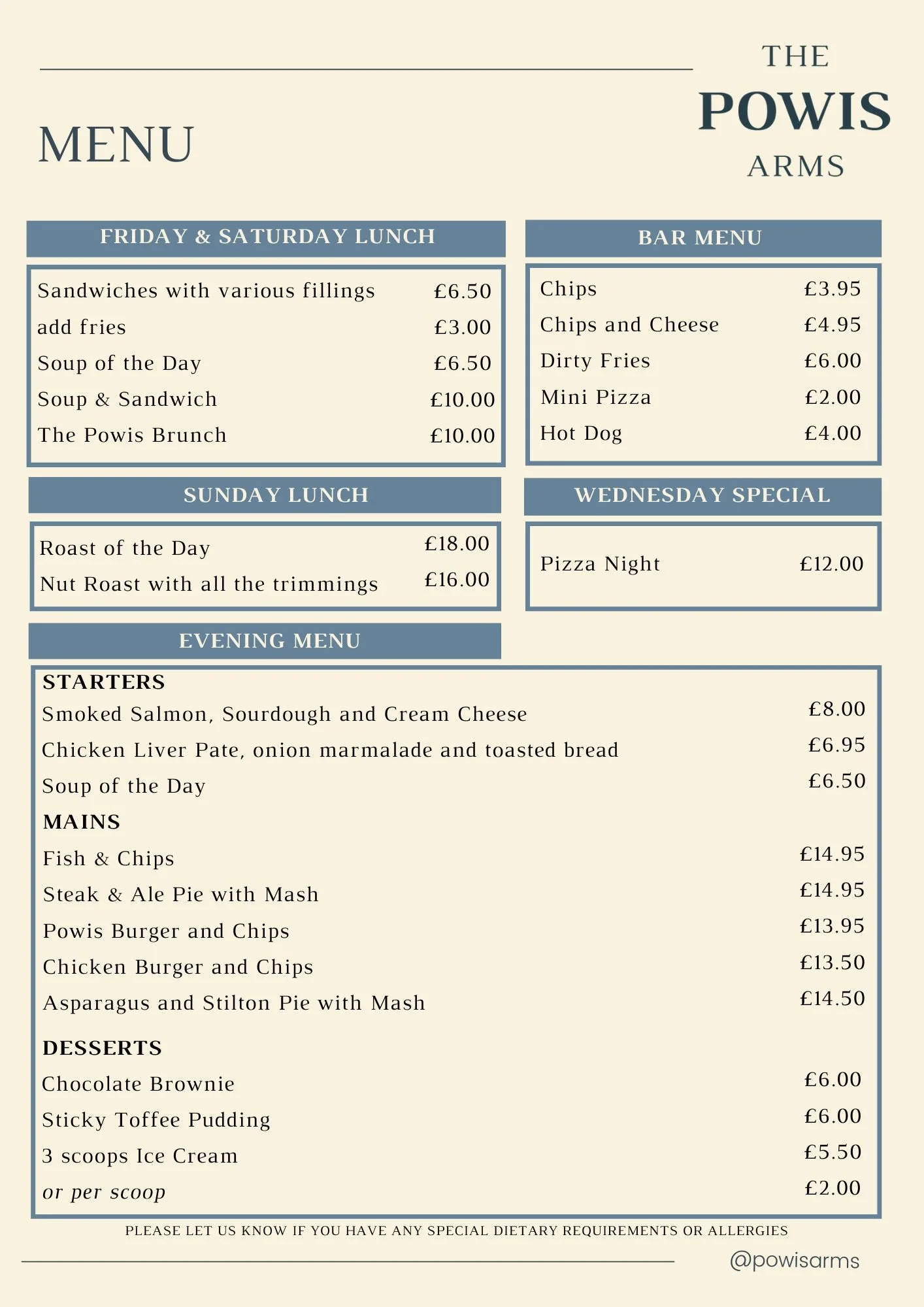 Eat — The Powis Arms