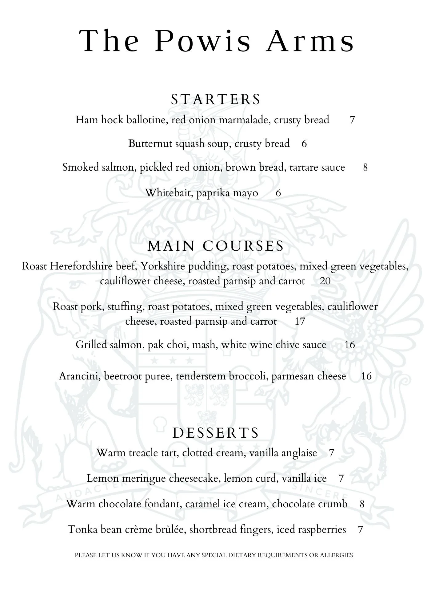 Eat — The Powis Arms