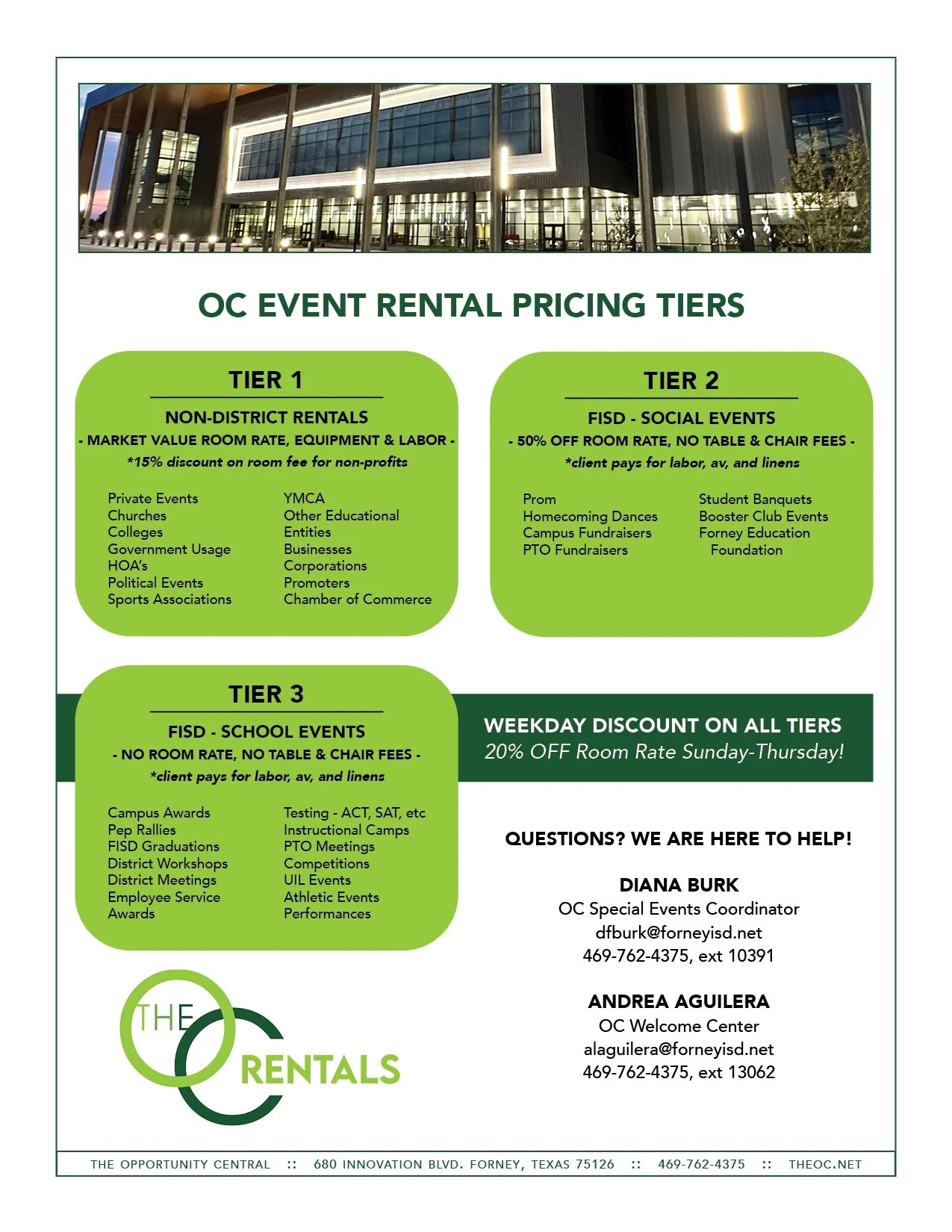 Event Policies and Information — The OC