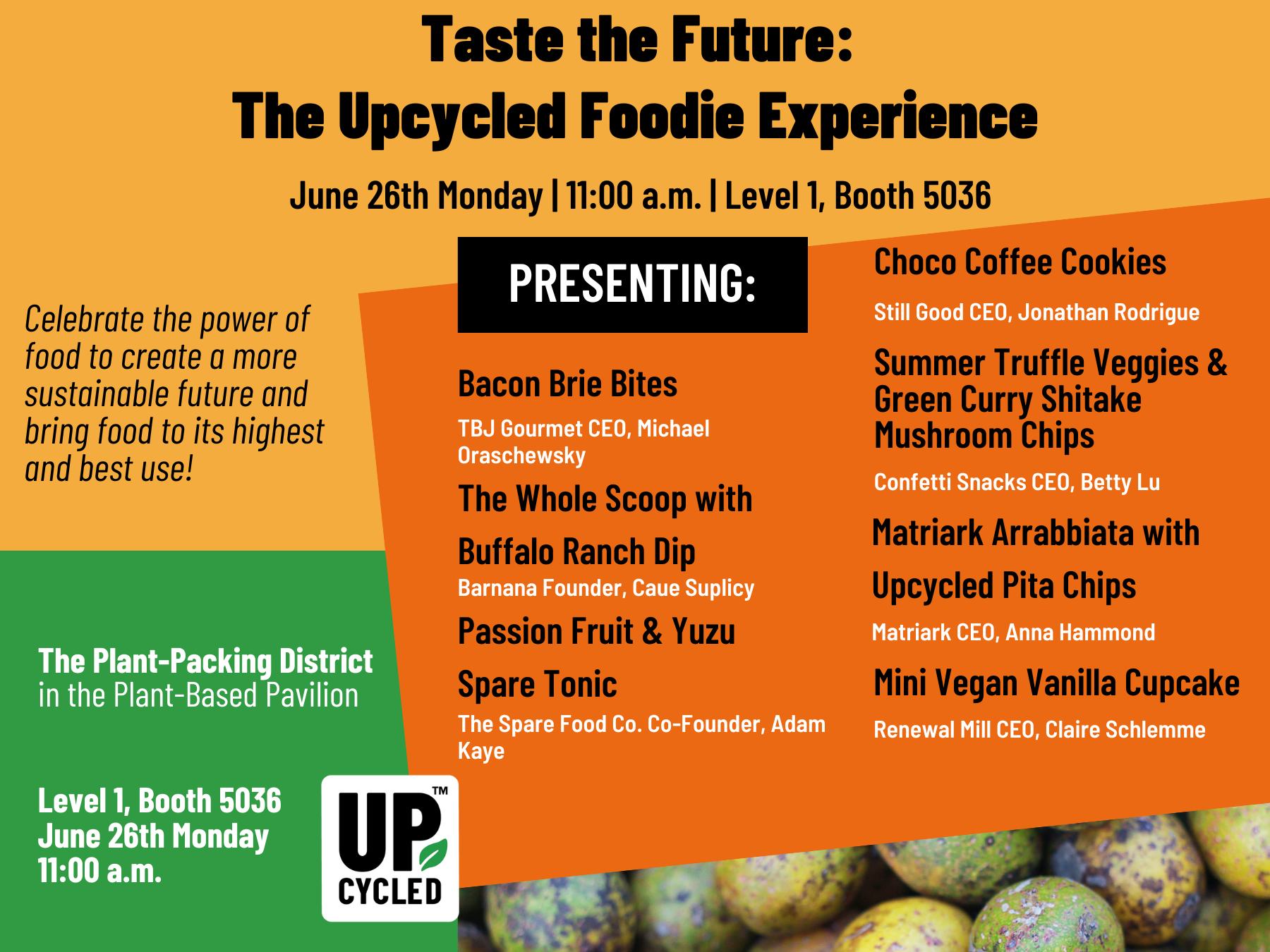 Upcycled Food Pavilion at Summer Fancy Food Show: Taste the Future of ...