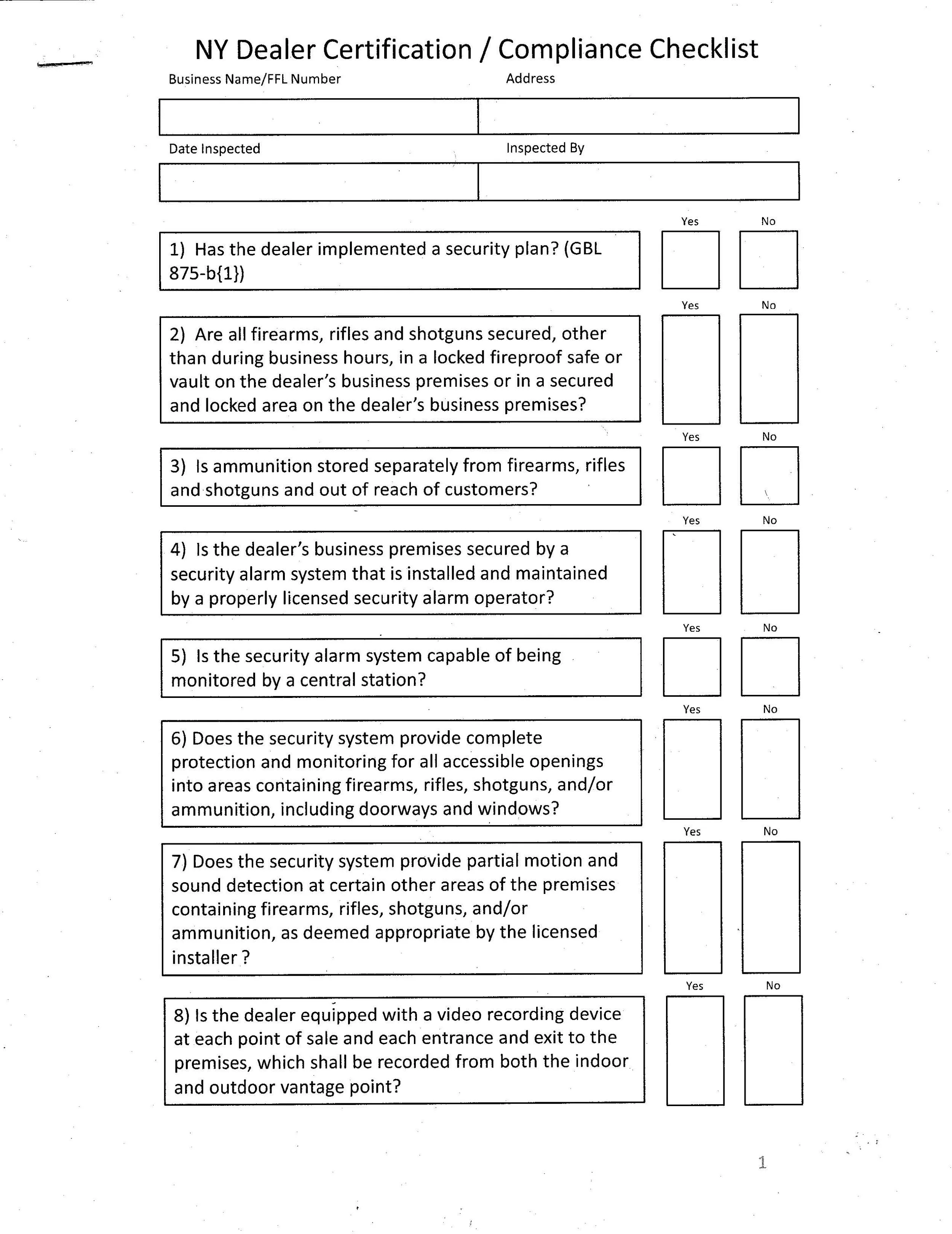 NYSP-JTTF Dealer Inspection Checklist 07.25.2023 — 2AM Patriot